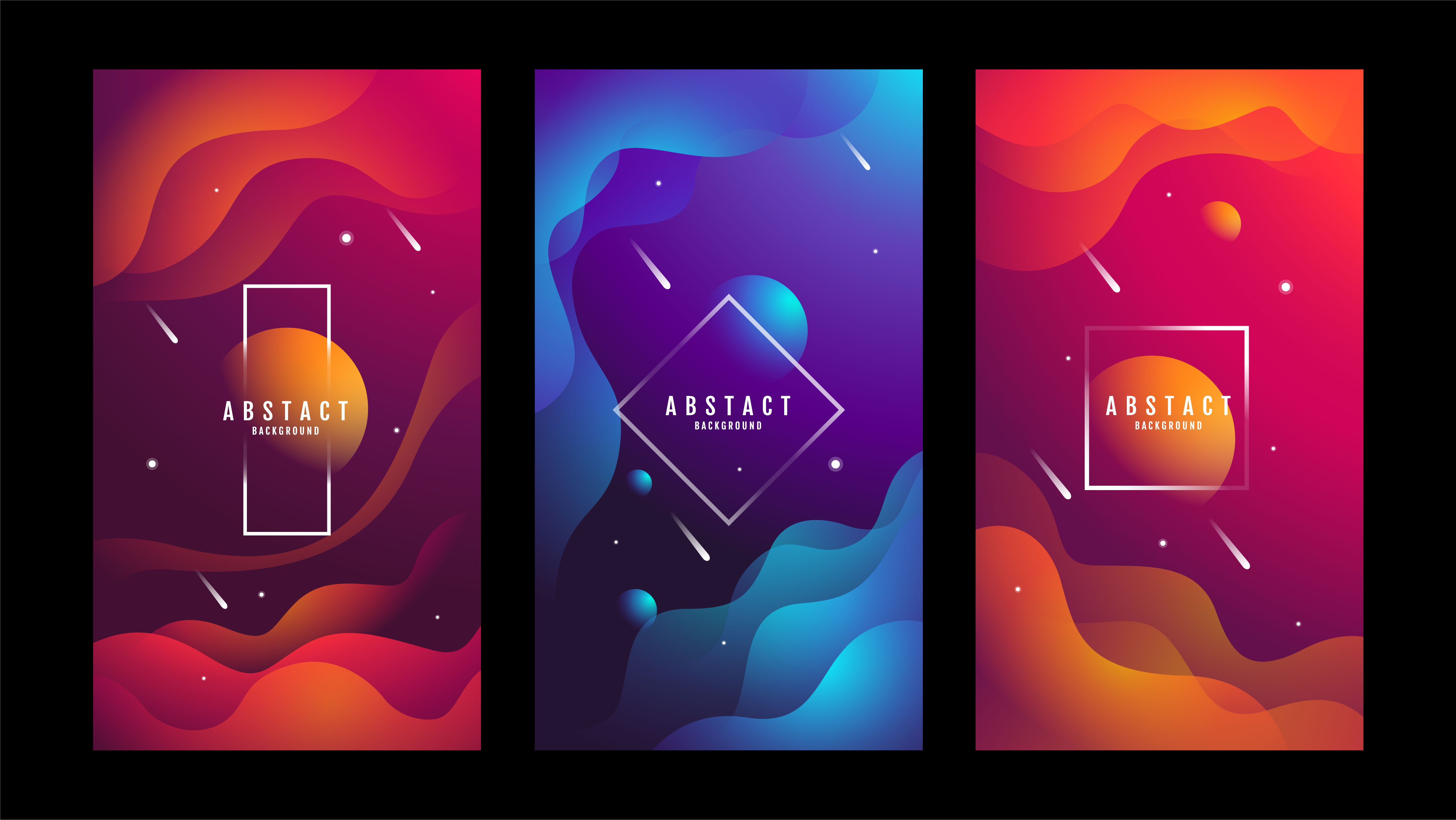 Vertical Gradient Space Card Set 833366 Vector Art at Vecteezy