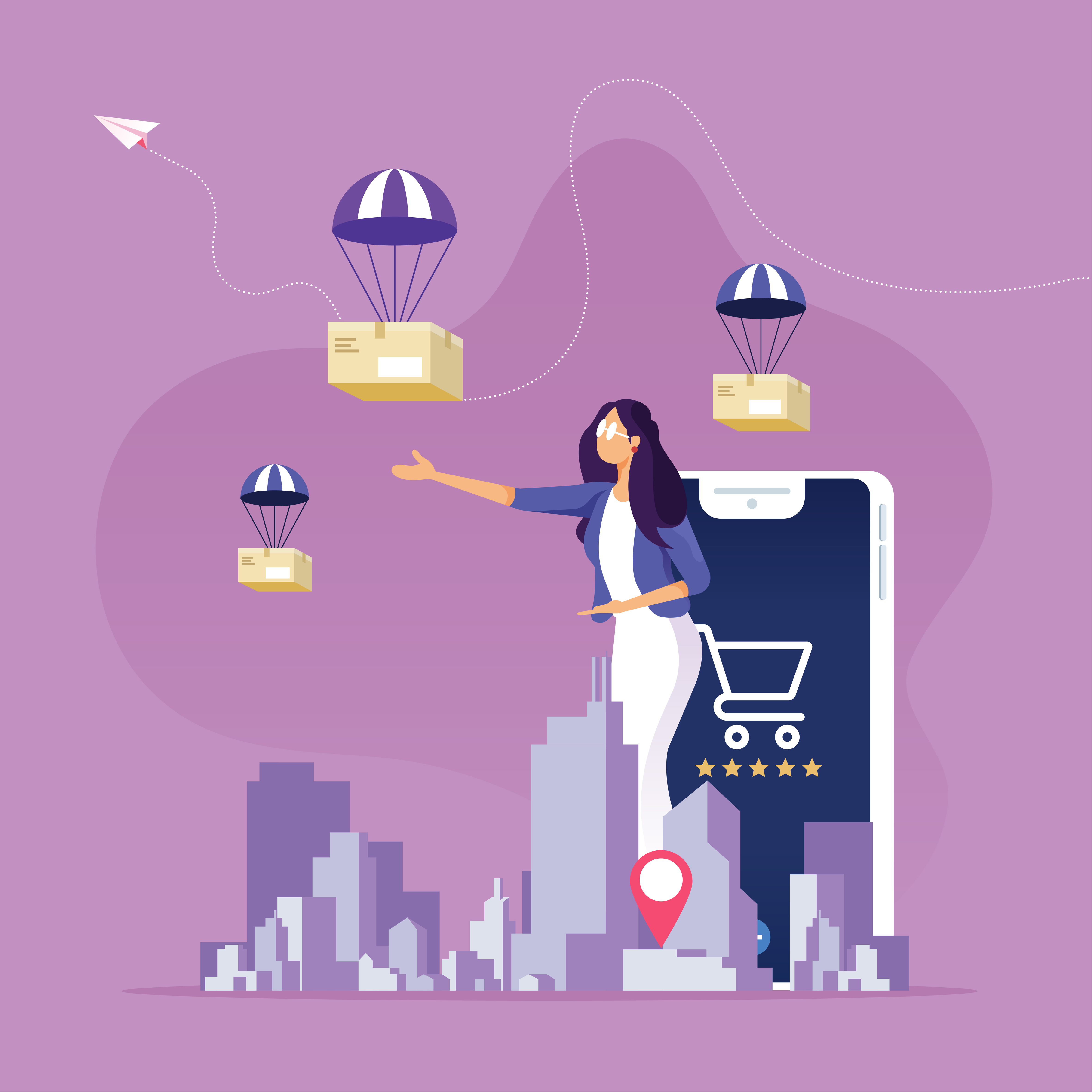 Concept De Service Dachat Et De Livraison En Ligne Telecharger