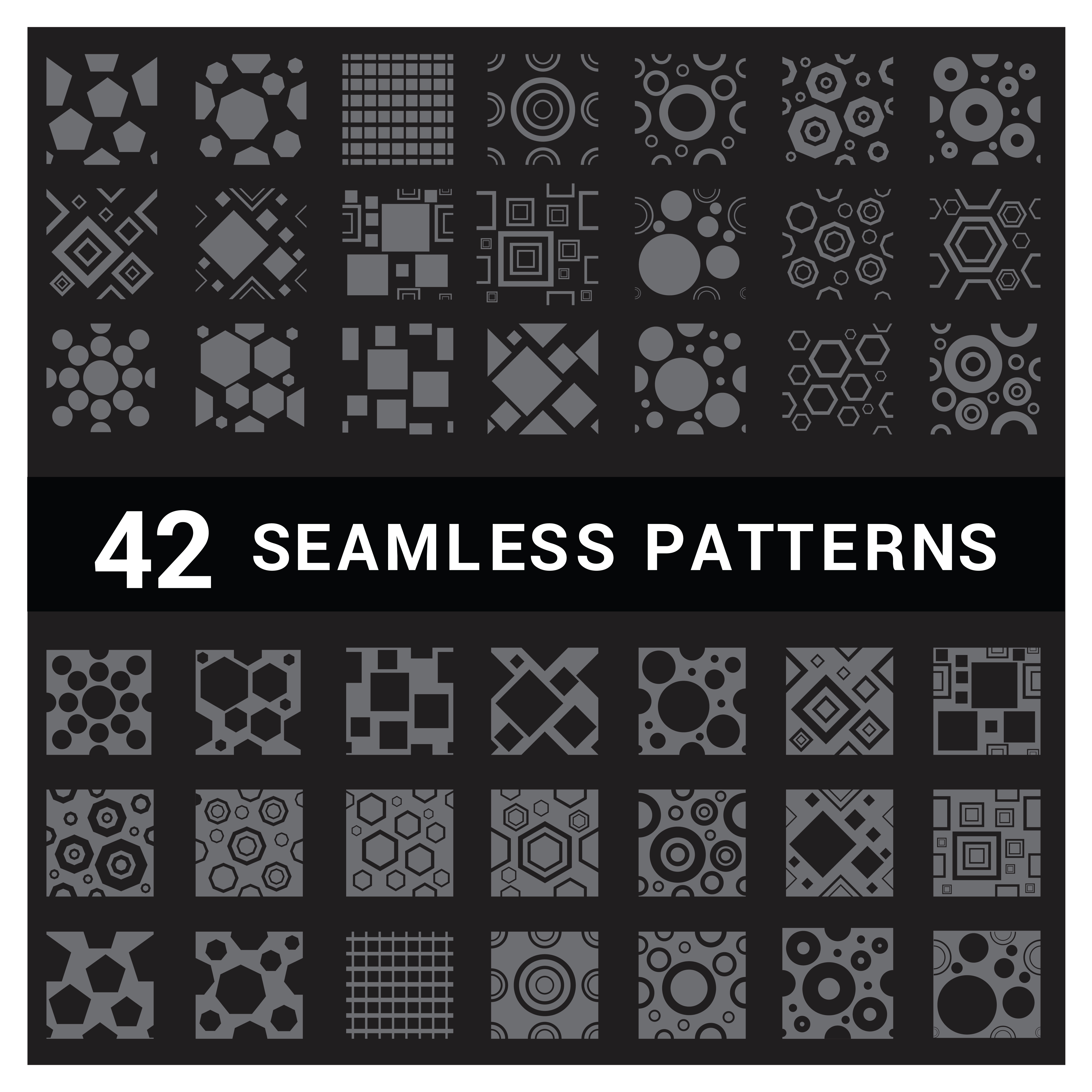 Set of 42 Geometric Seamless Patterns 834228 Vector Art at Vecteezy