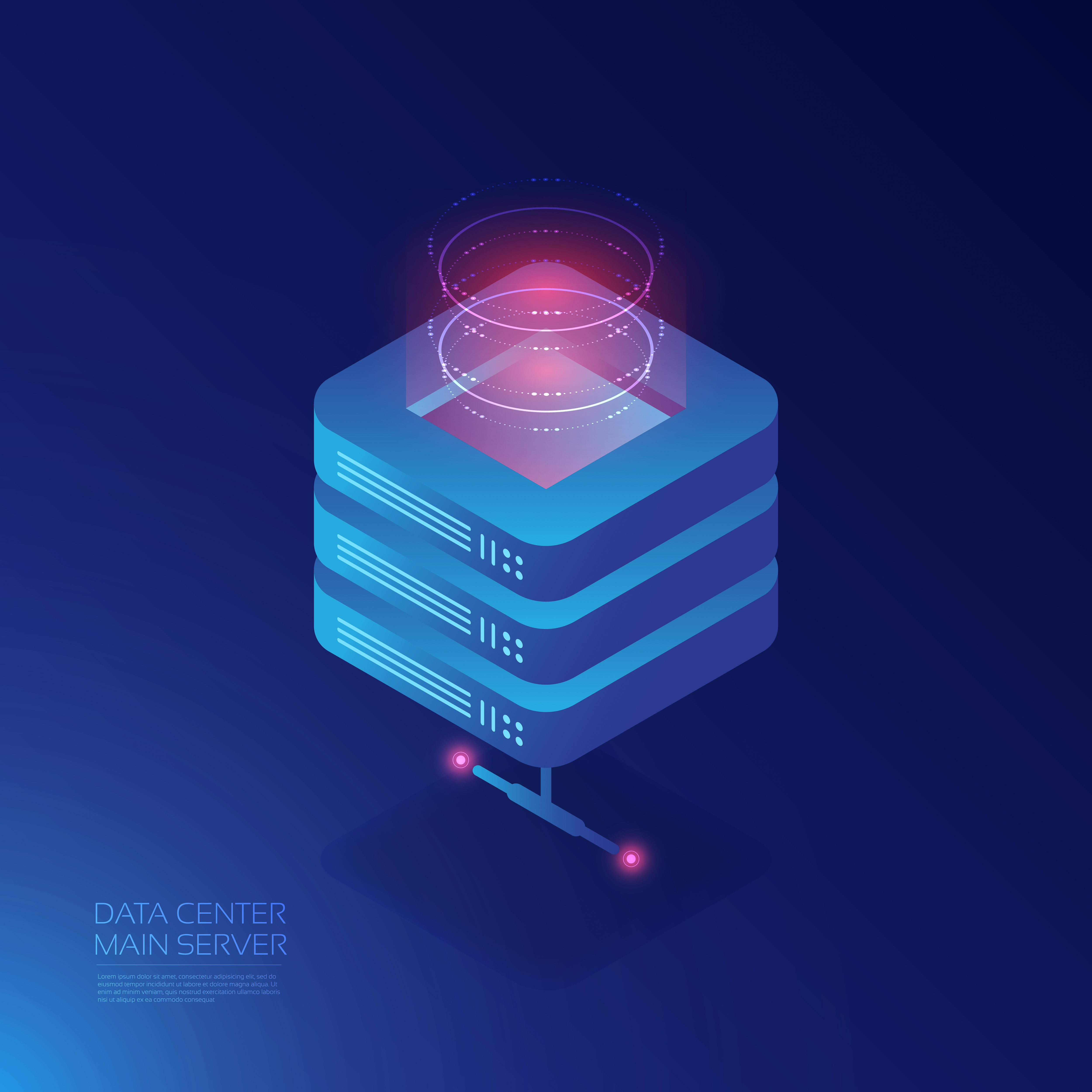 Gradient Isometric data server 834554 Vector Art at Vecteezy