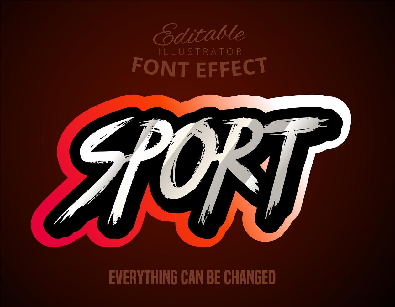 Grunge Sport Text Effect 932065 Vector Art At Vecteezy