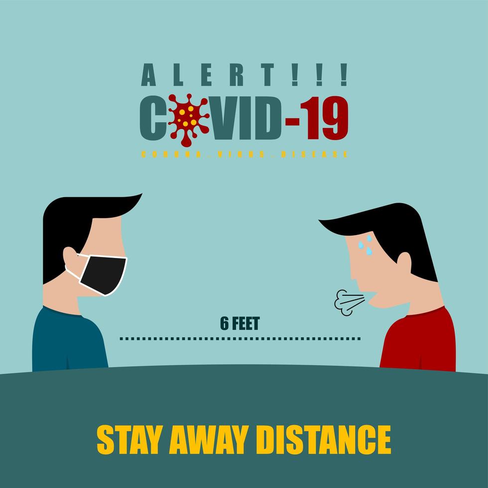 Men 6 Feet Apart For Social Distancing 938476 Vector Art At Vecteezy