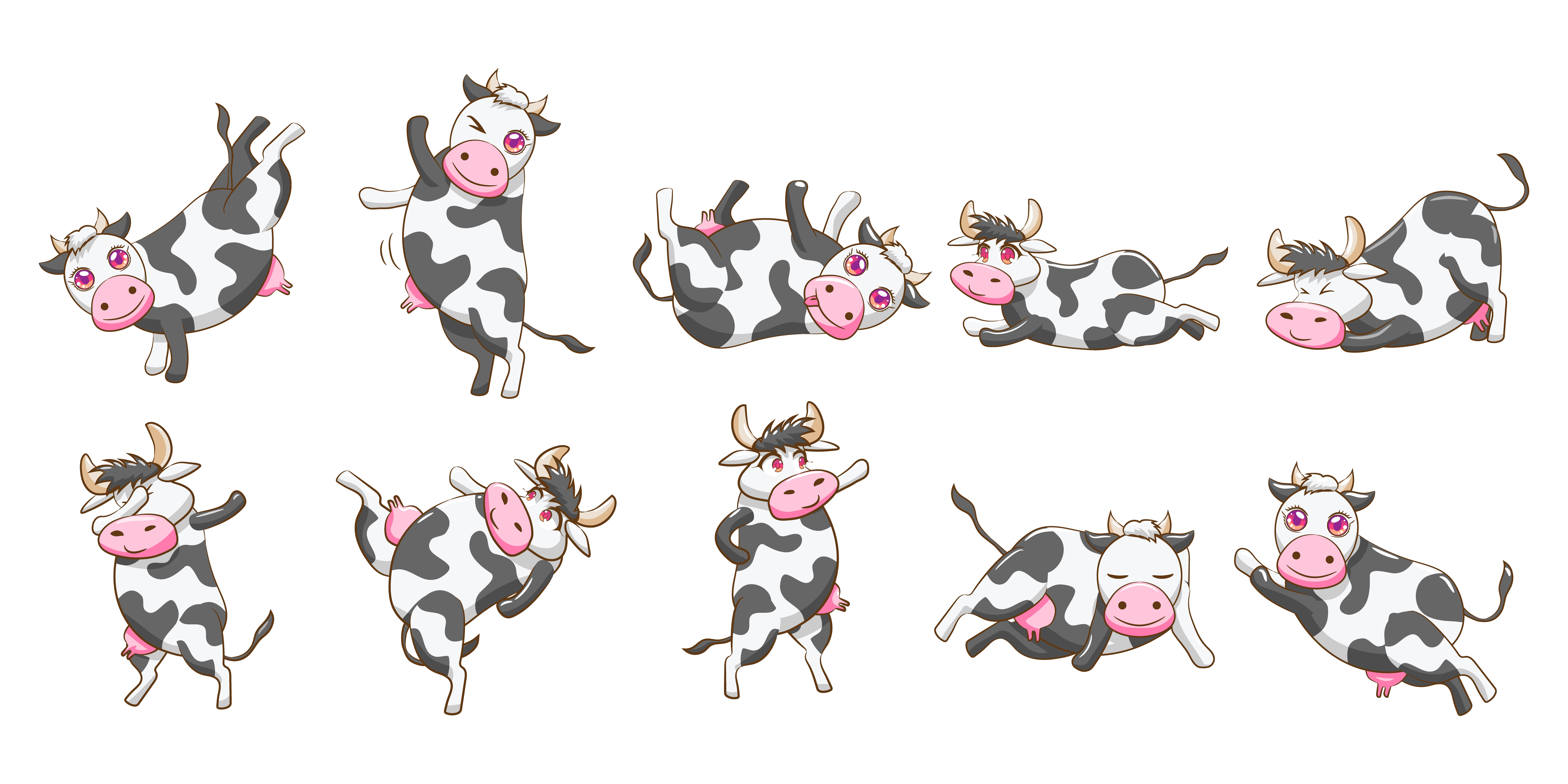 Cartoon Silly Cow Set 941578 Vector Art at Vecteezy Cartoon Silly Cow Set 941578 Vector Art at Vecteezy