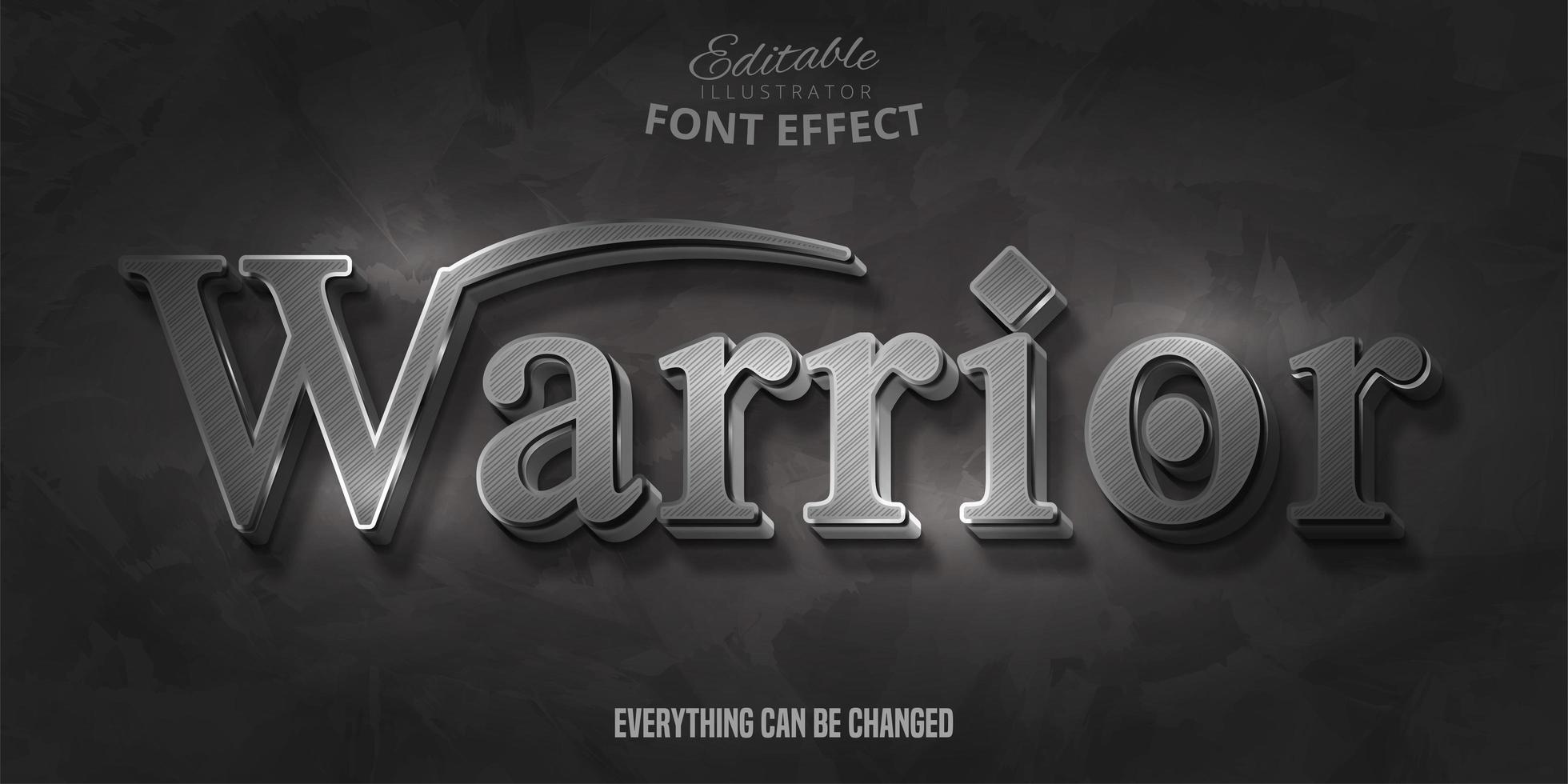 Warrior Text 3d Editable Font Effect 952490 Vector Art At Vecteezy