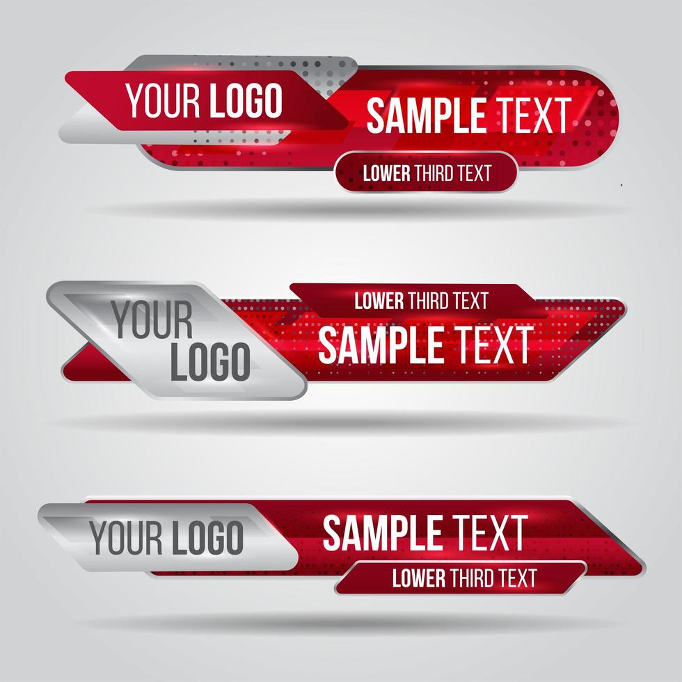 Lower third red banners for video 954044 Vector Art at Vecteezy Lower third red banners for video 954044 Vector Art at Vecteezy