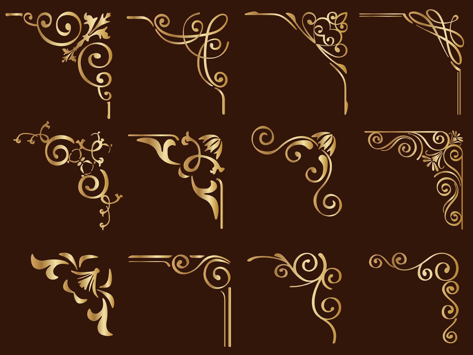 Golden Filigree Vintage Corner Frames Set 954047 Vector Art at Vecteezy Golden Filigree Vintage Corner Frames Set 954047 Vector Art at Vecteezy