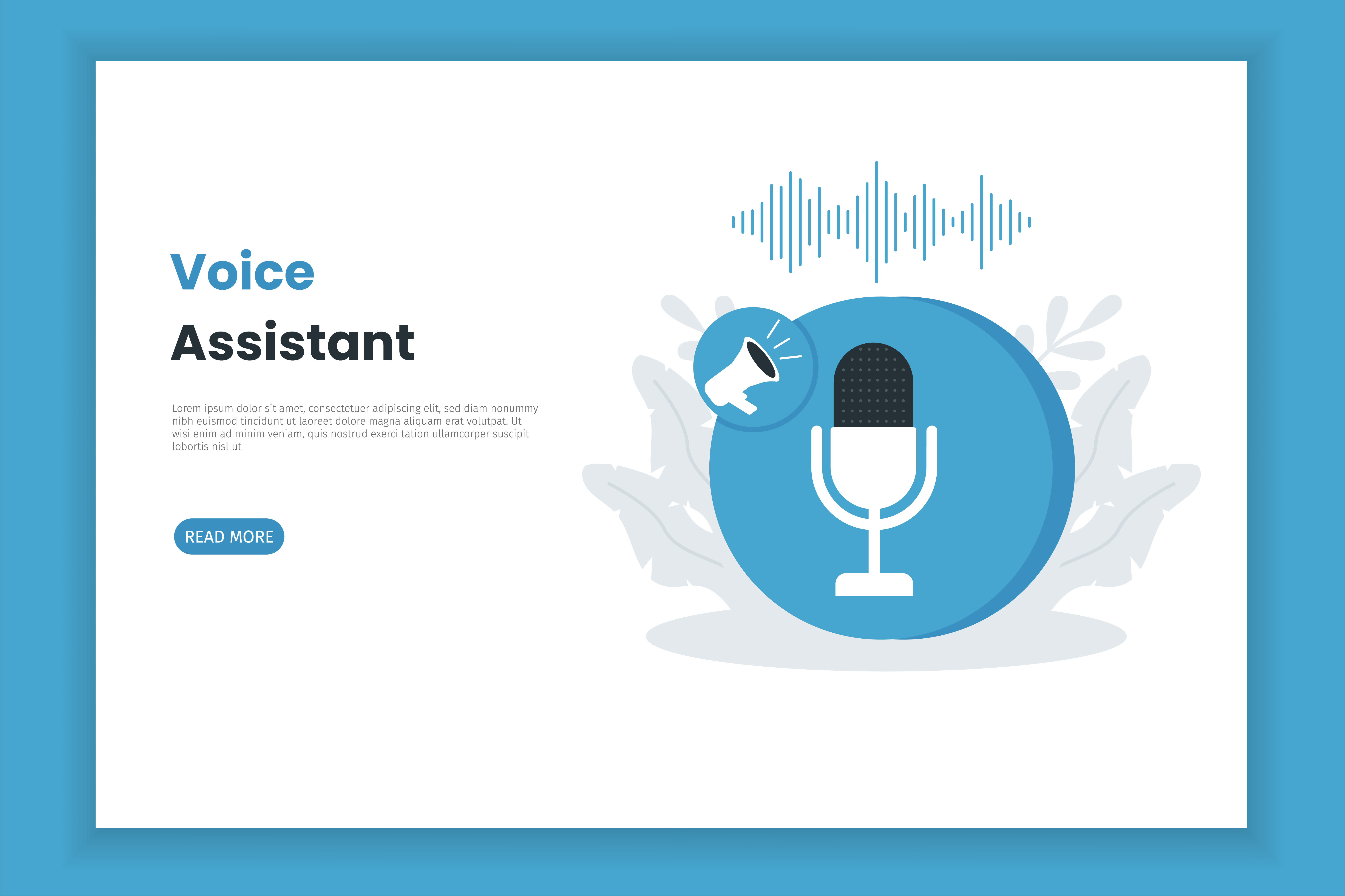 Voice Assistant Landing Page Template 964112 Vector Art At Vecteezy
