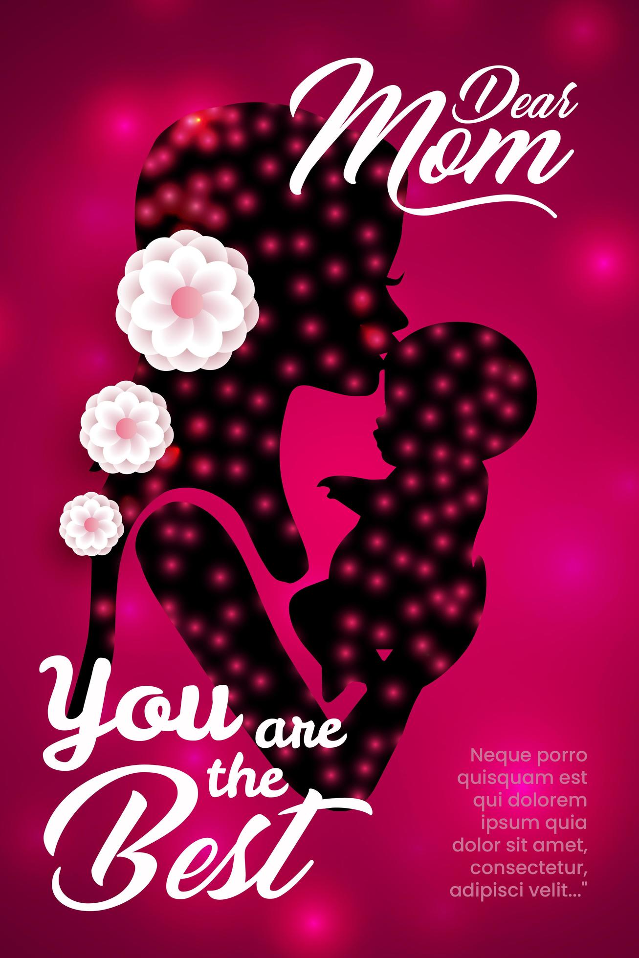 Happy Mothers Day Creative Poster Design 965371 Vector Art At Vecteezy
