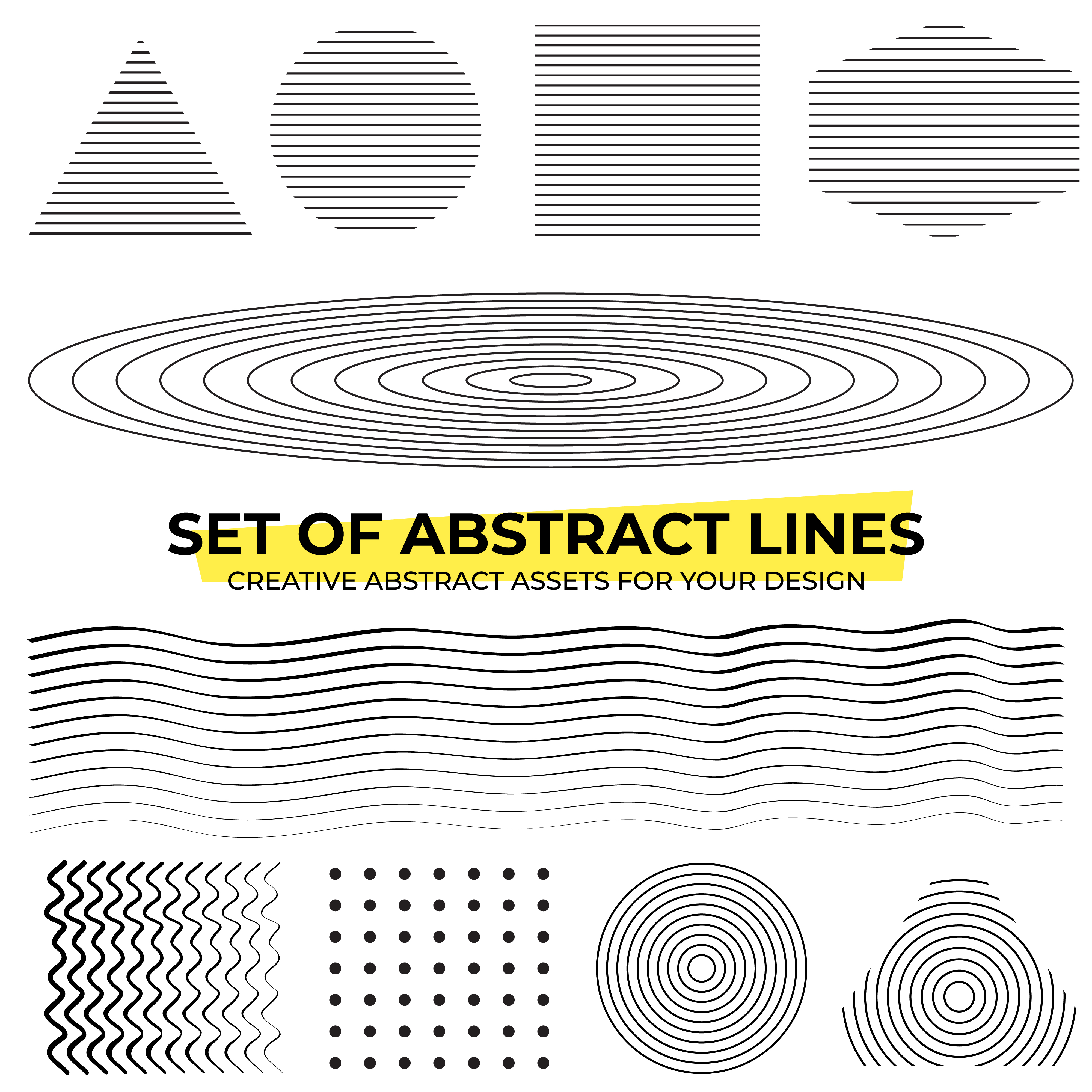 Set of Geometric Line Shapes 1040274 Vector Art at Vecteezy