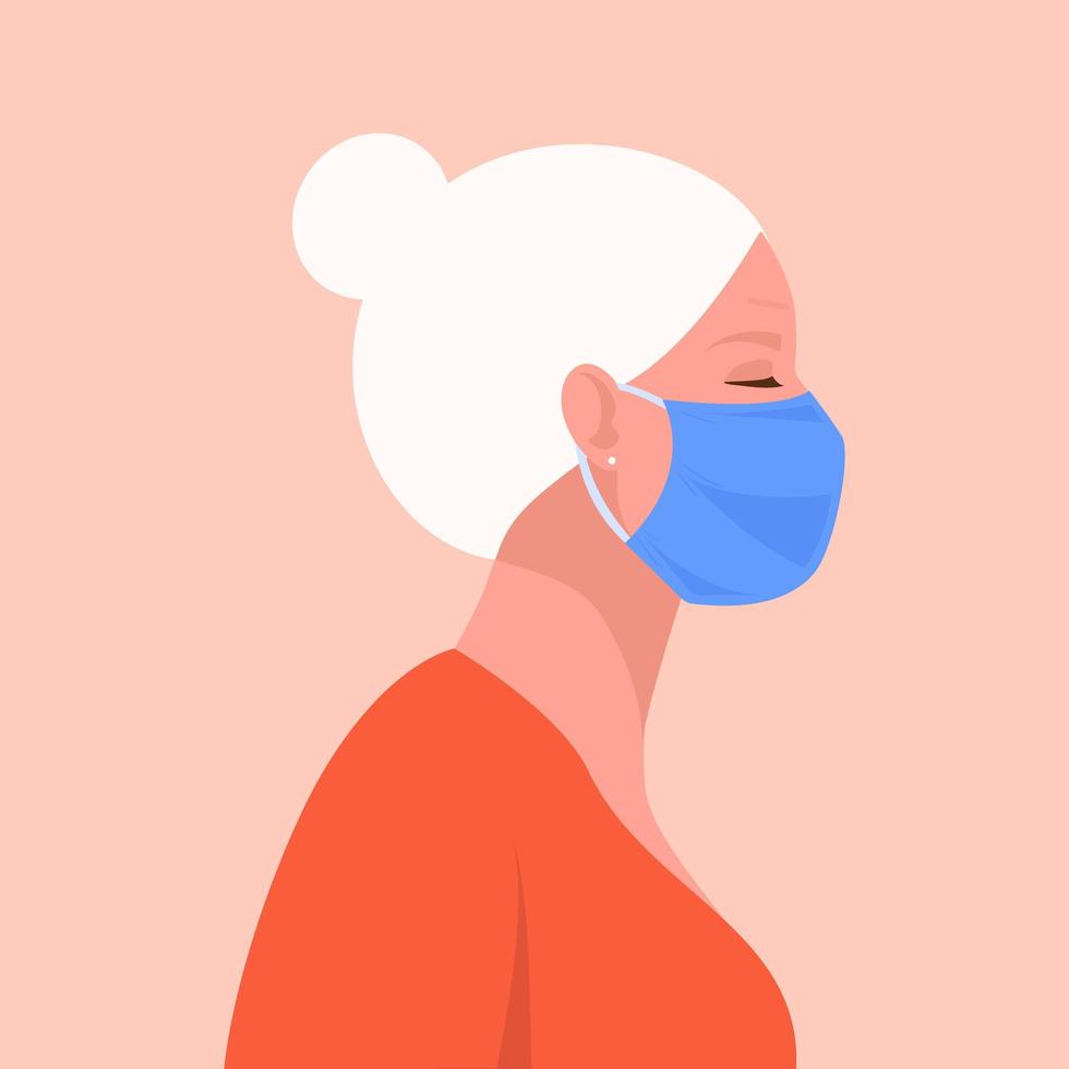 Senior Woman Wearing Disposable Medical Face Mask 1047169 Vector Art at ... Senior Woman Wearing Disposable Medical Face Mask 1047169 Vector Art at ...