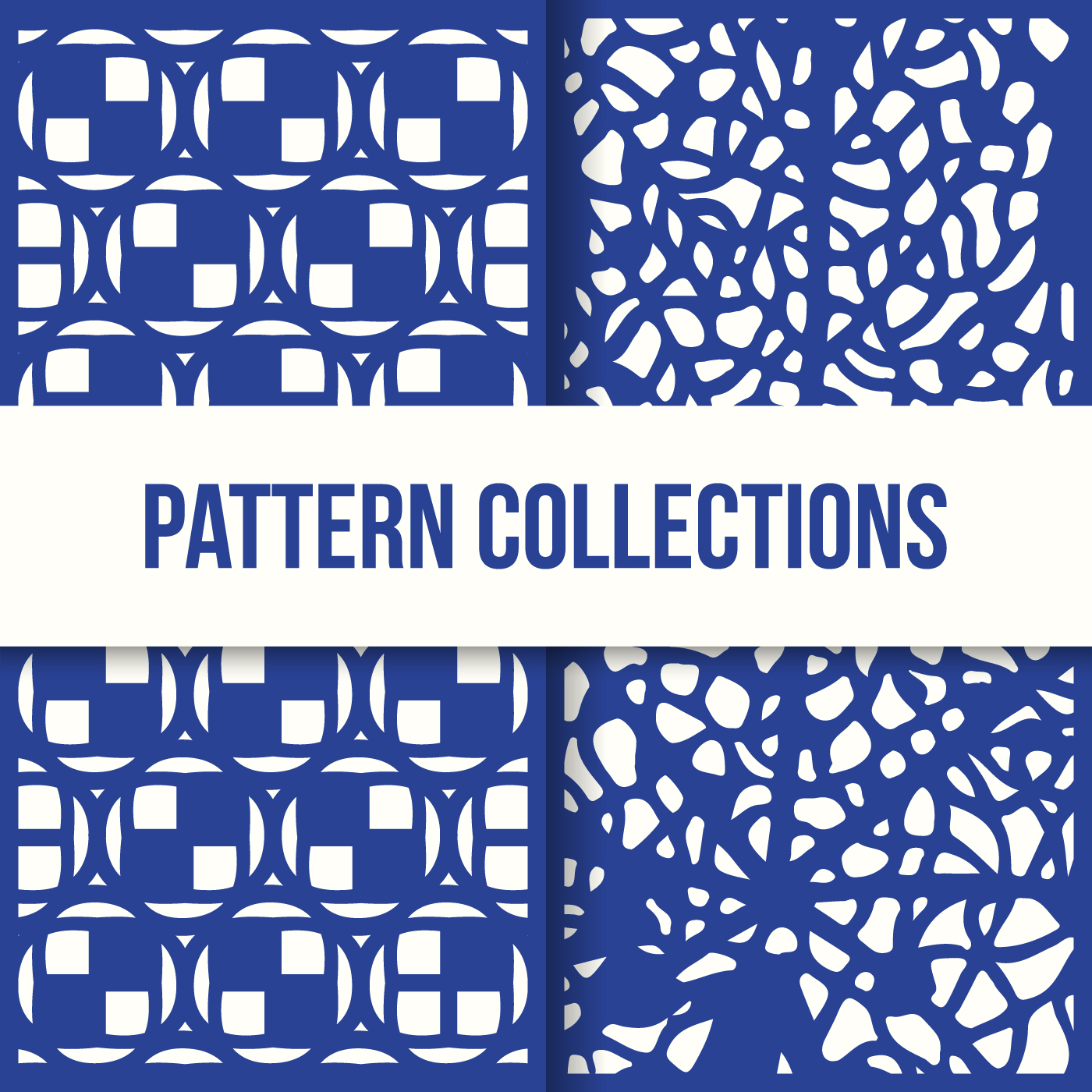 Set of Two Decorative Design Patterns in Flat Design 1060195 Vector Art ...