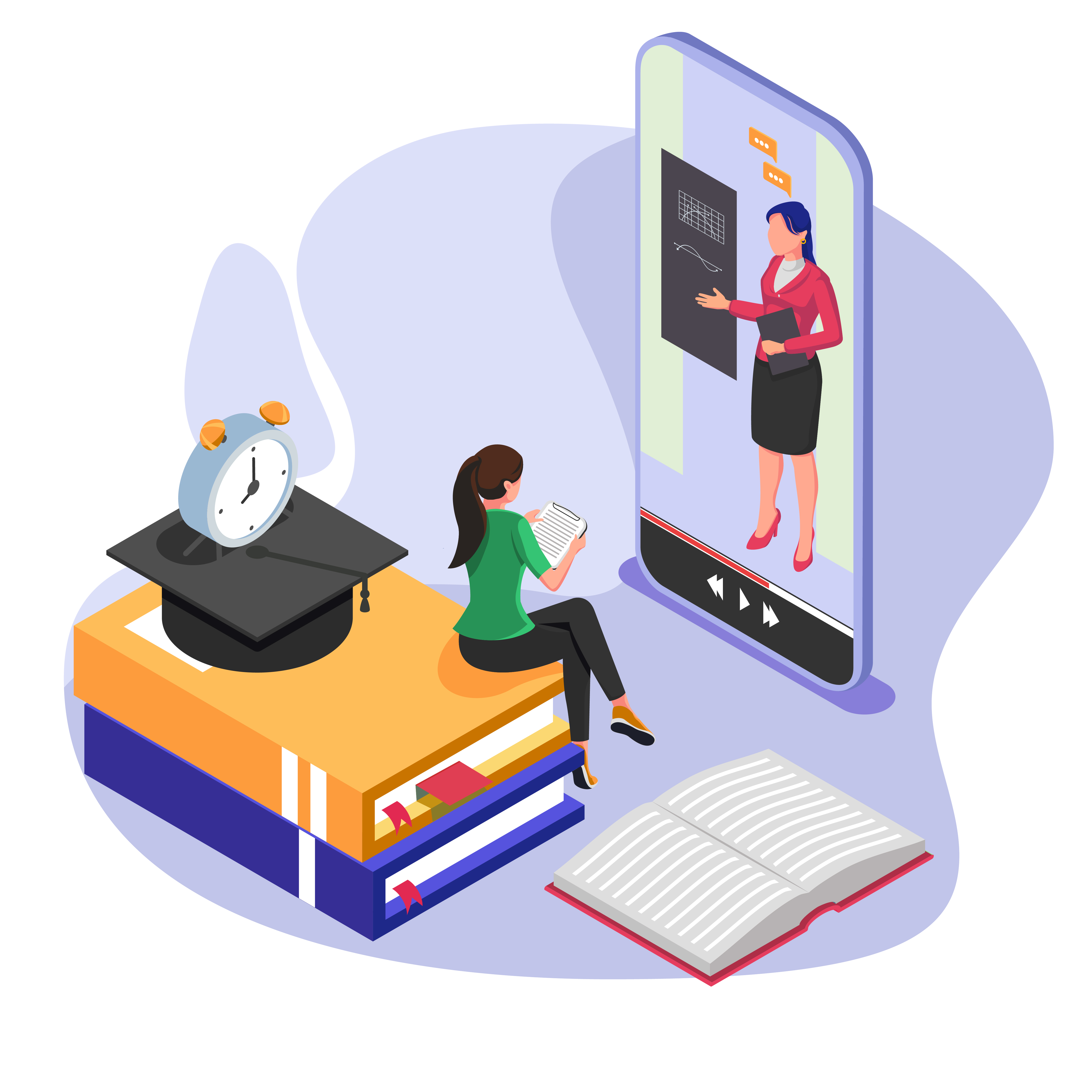 Student using mobile phone do online learning with teacher in video ... Student using mobile phone do online learning with teacher in video ...