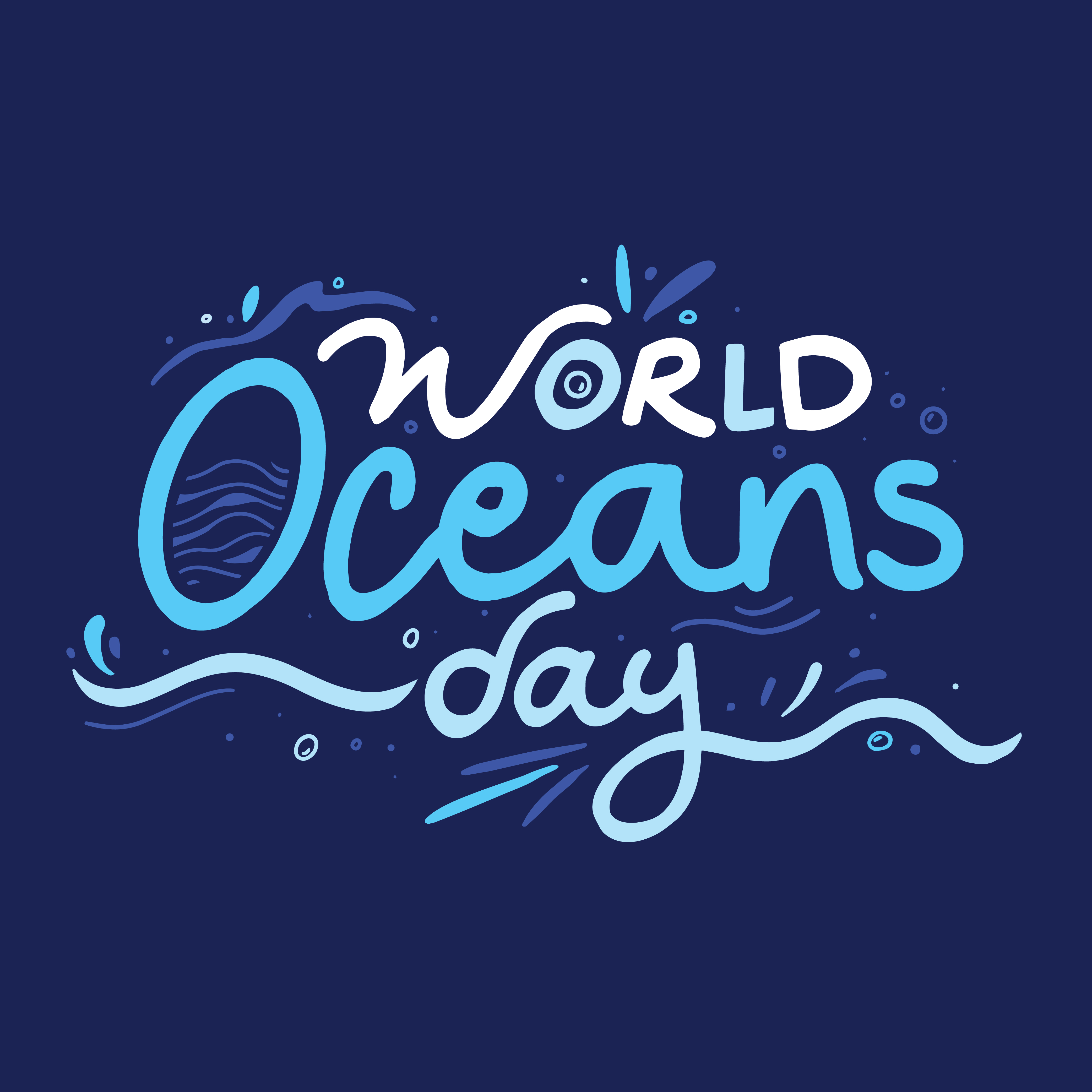 World Oceans Day Poster 1100295 Vector Art At Vecteezy