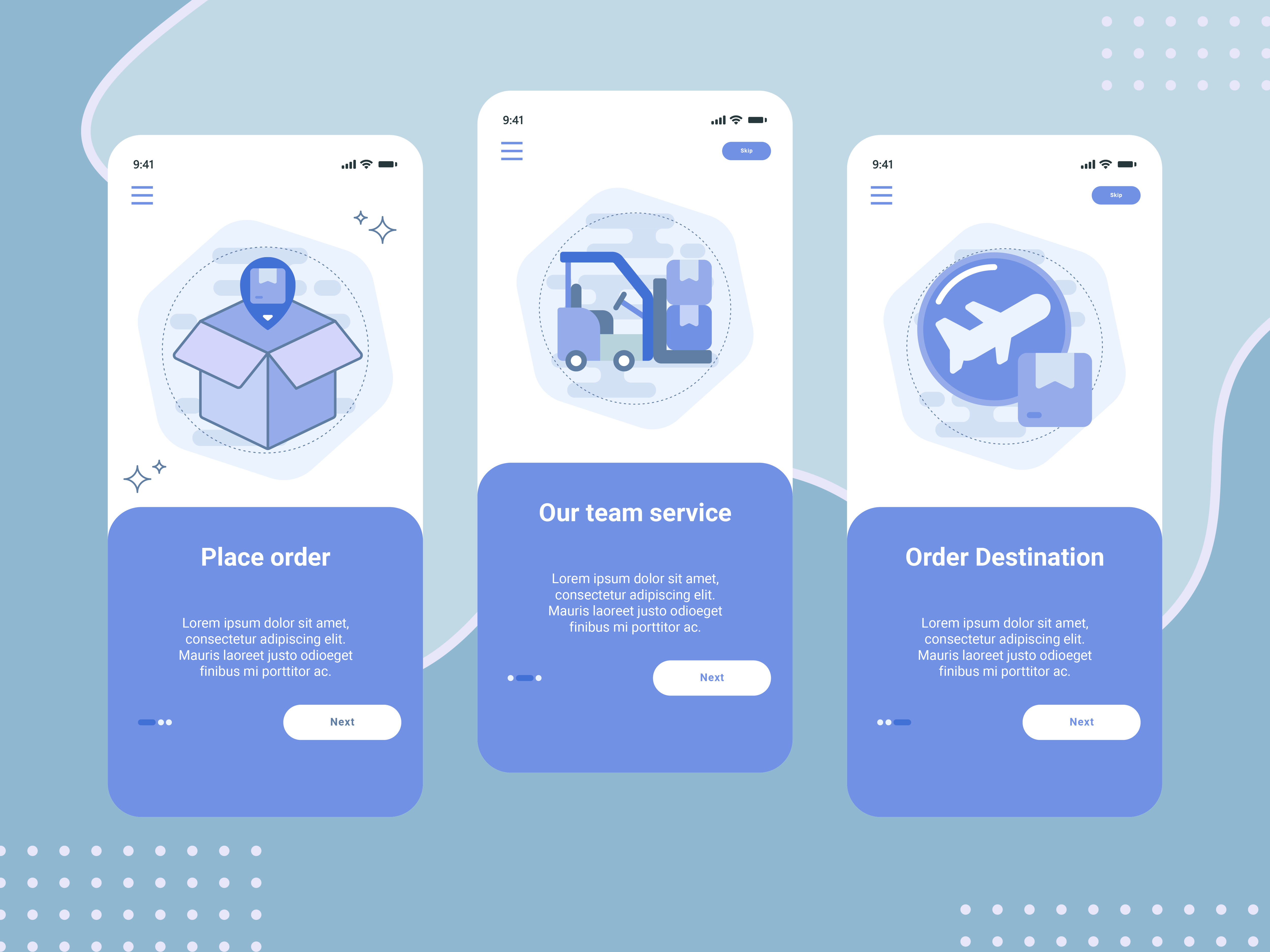 Set Of Onboarding Mobile Screens For Delivery Service 1108003 Vector Art At Vecteezy