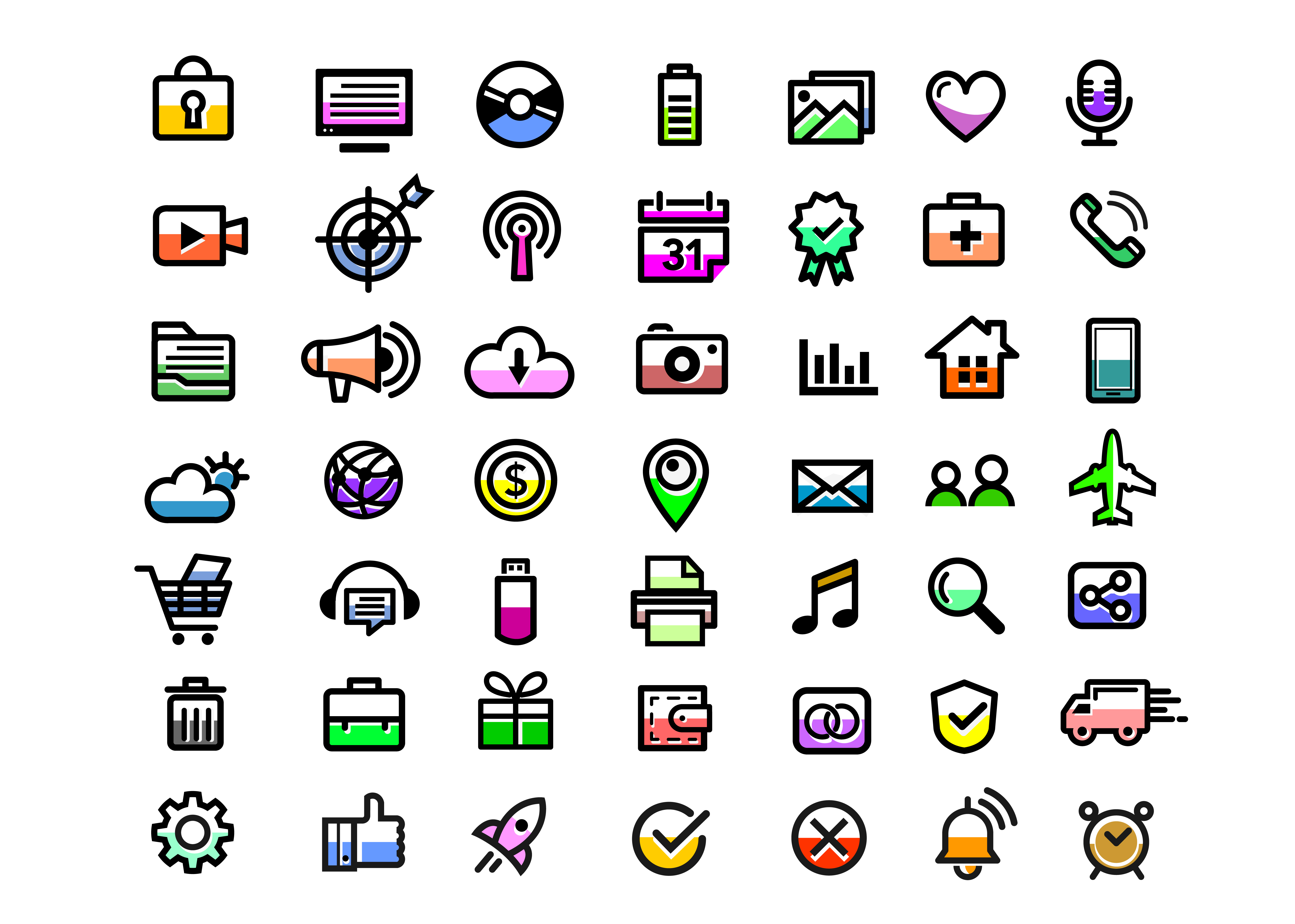 Set of high quality colorful web icons 1117362 Vector Art at Vecteezy Set of high quality colorful web icons 1117362 Vector Art at Vecteezy