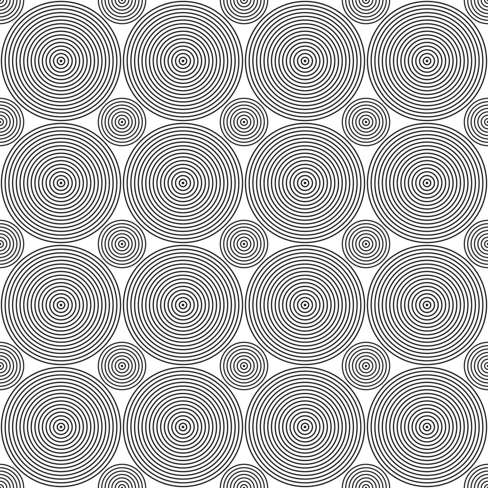 Seamless Black Concentric Circles Dot Pattern 1156247 Vector Art At