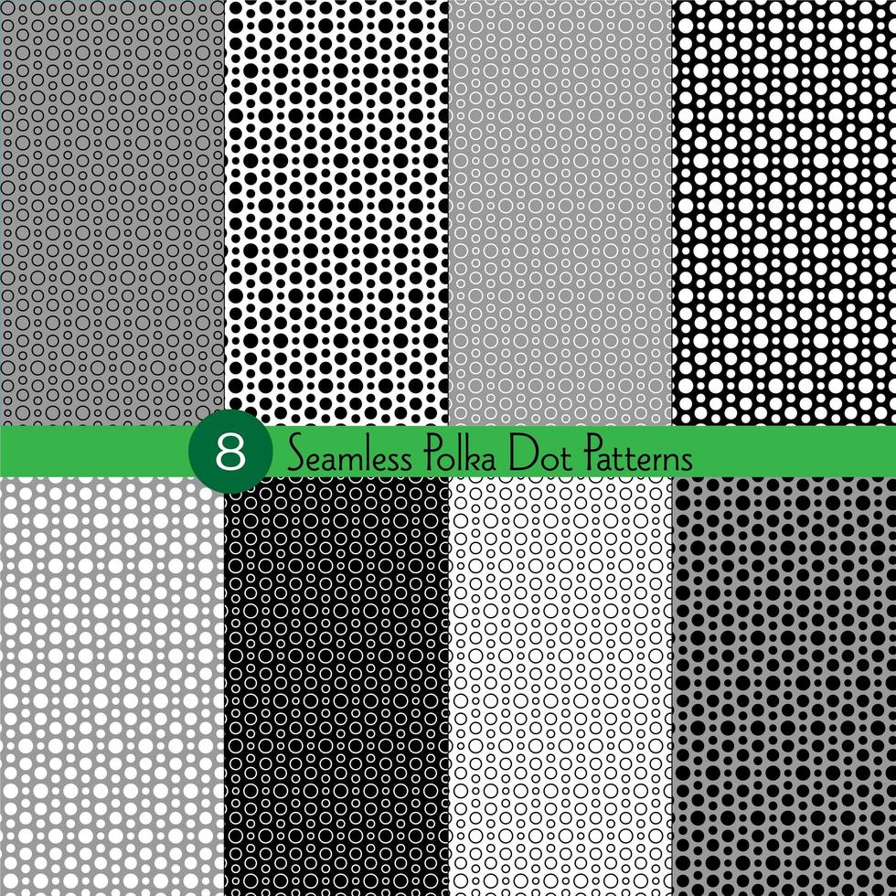Seamless Polka Dot Pattern Collection 1156248 Vector Art At Vecteezy