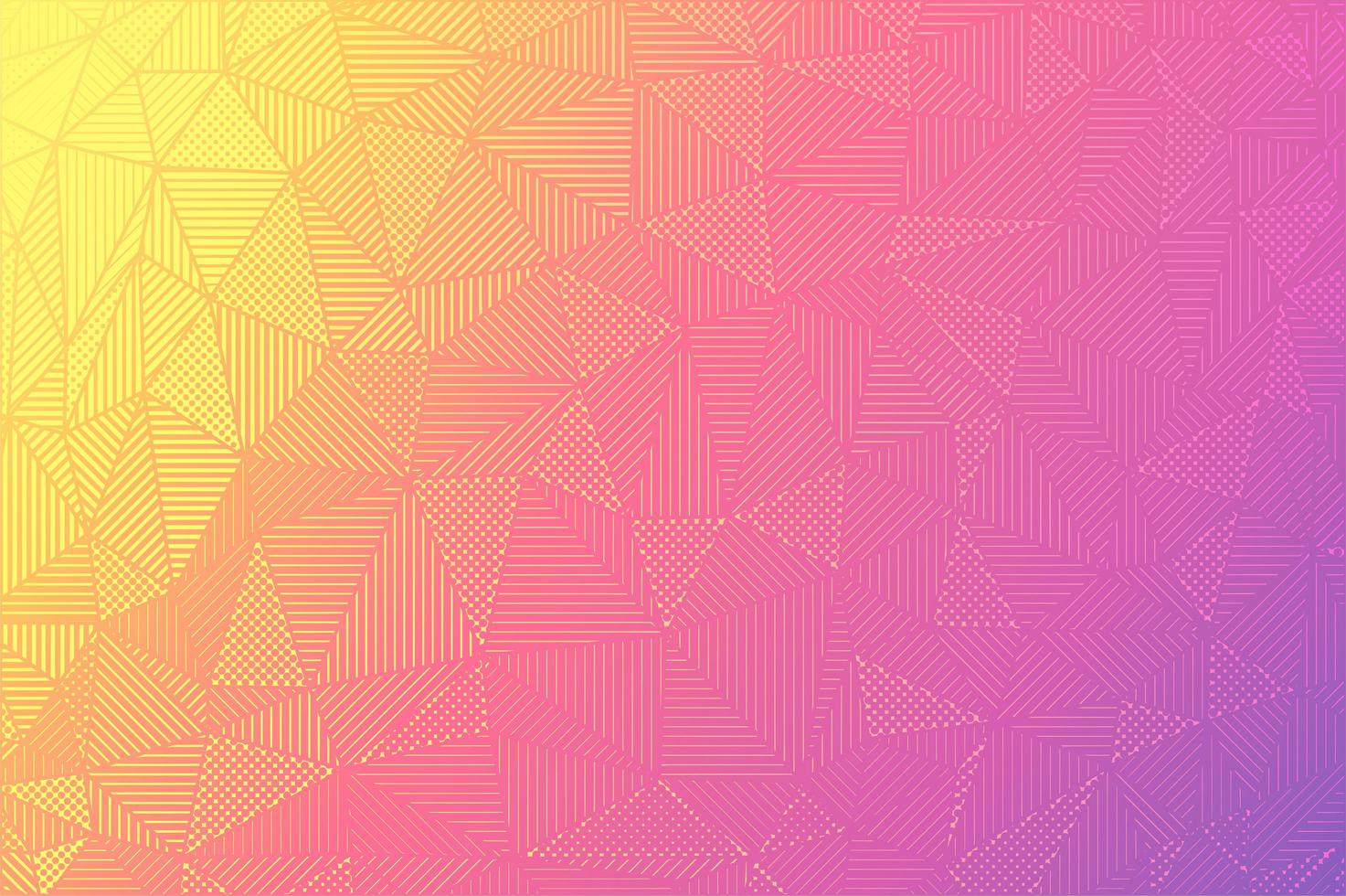 Vibrant color gradient triangles with lines and dots 1166054 Vector Art ...