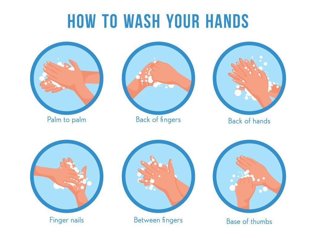 Hands Washing Step By Step Poster 1179063 Vector Art At Vecteezy