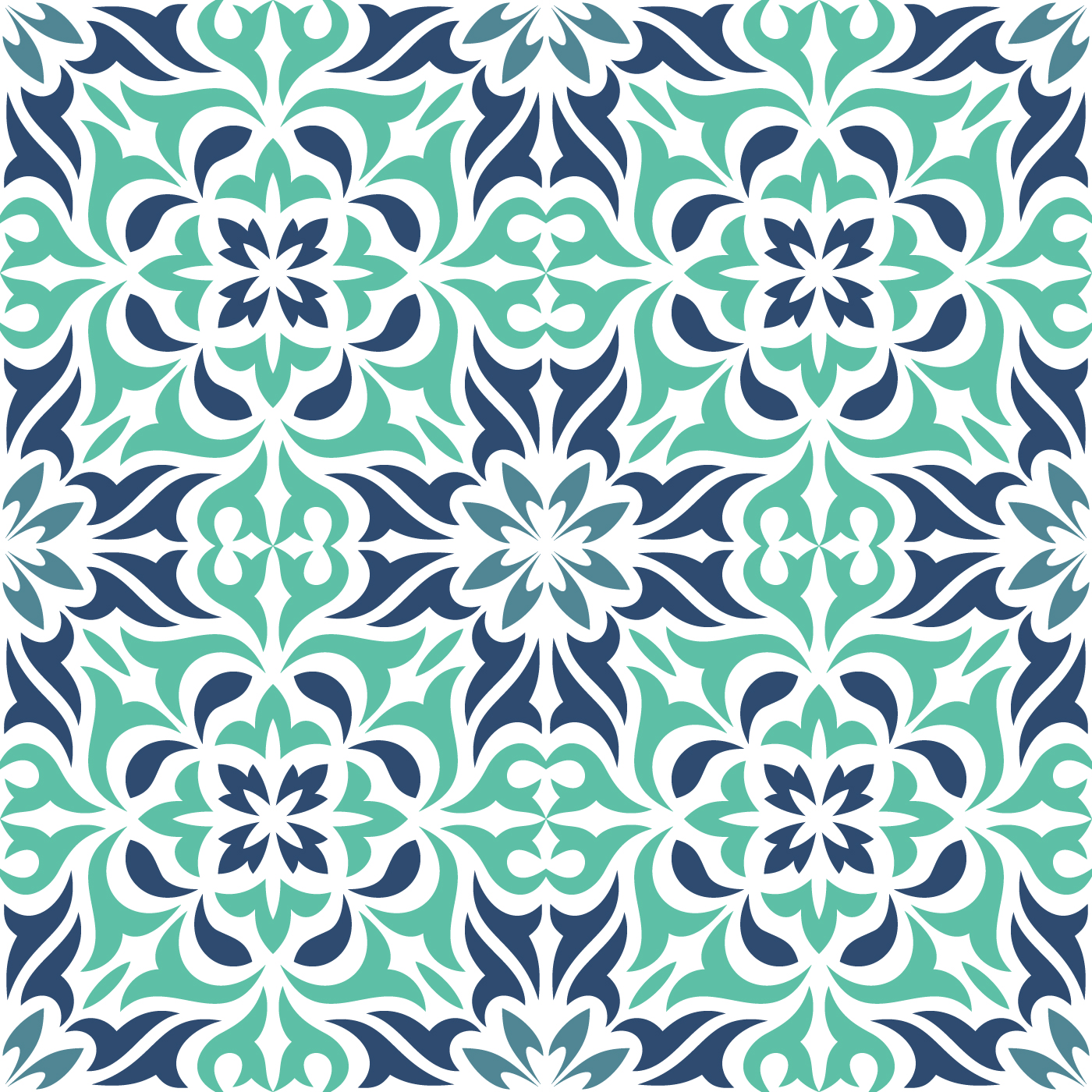 Blue decorative ornamental tile pattern 1183444 Vector Art at Vecteezy