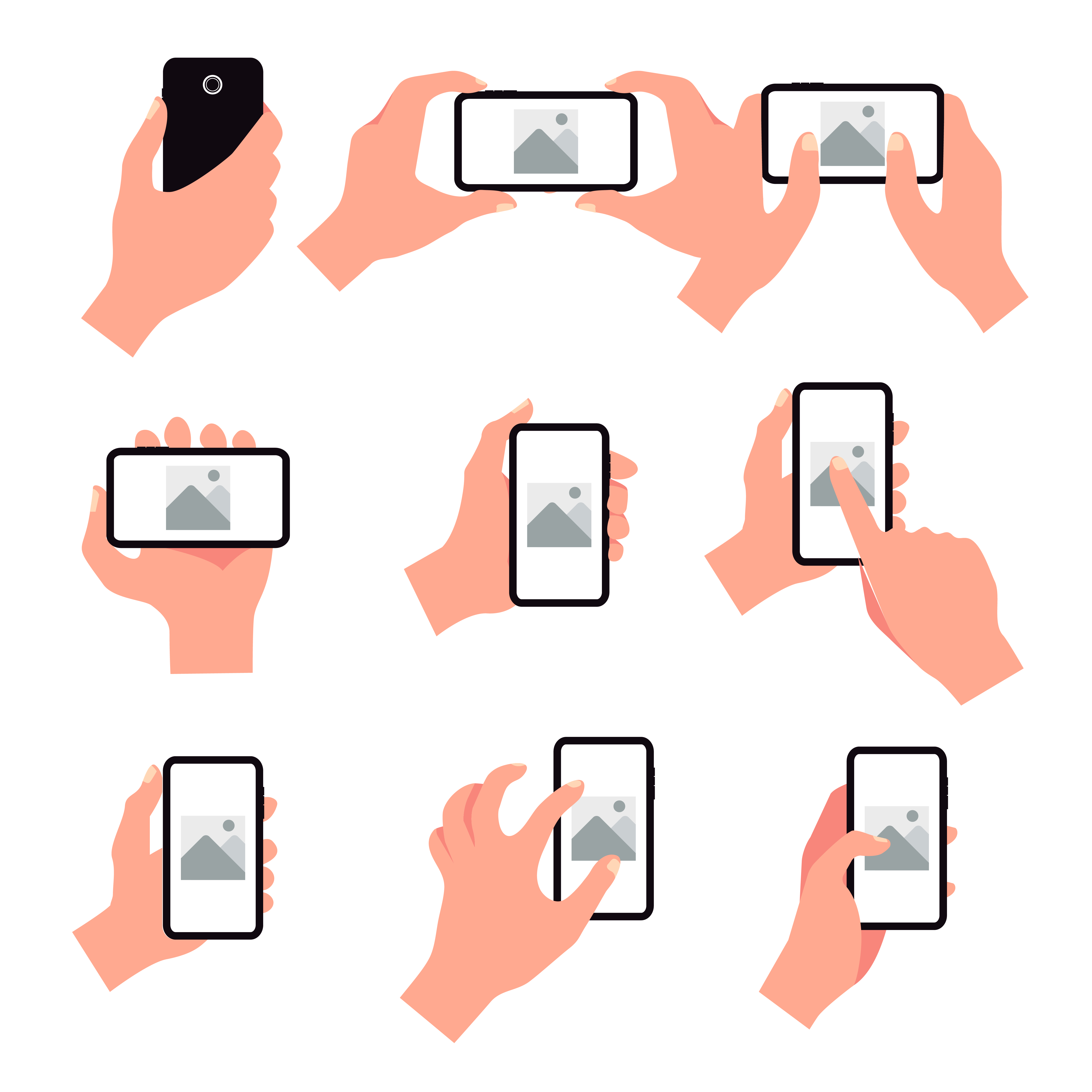 Set of mobile phone hand gestures 1184104 Vector Art at Vecteezy Set of mobile phone hand gestures 1184104 Vector Art at Vecteezy