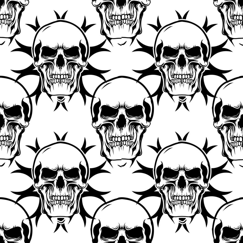 Seamless pattern with skull face 1184129 Vector Art at Vecteezy Seamless pattern with skull face 1184129 Vector Art at Vecteezy