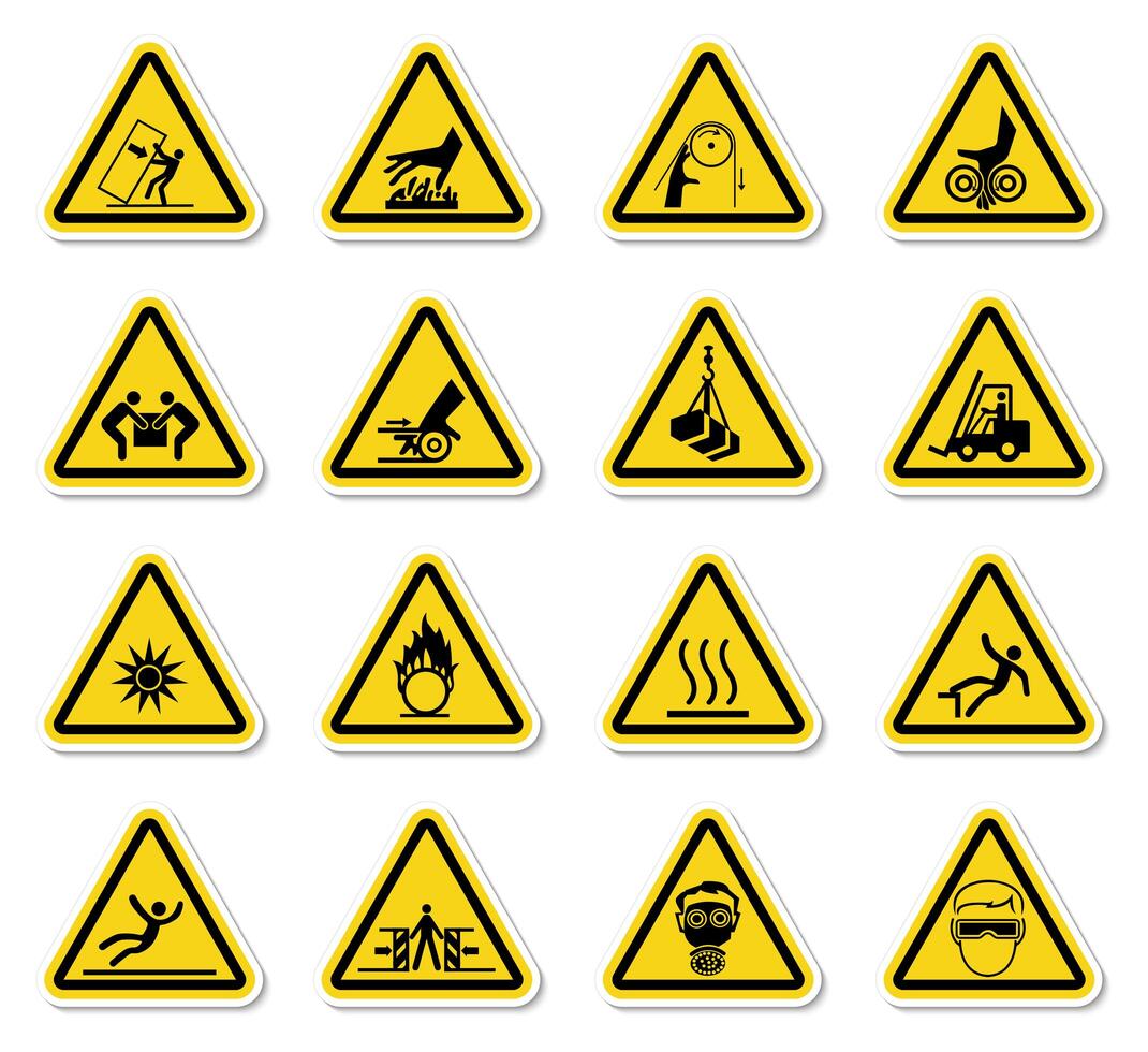 Warning Hazard Symbols labels Sign 1186658 Vector Art at Vecteezy Warning Hazard Symbols labels Sign 1186658 Vector Art at Vecteezy