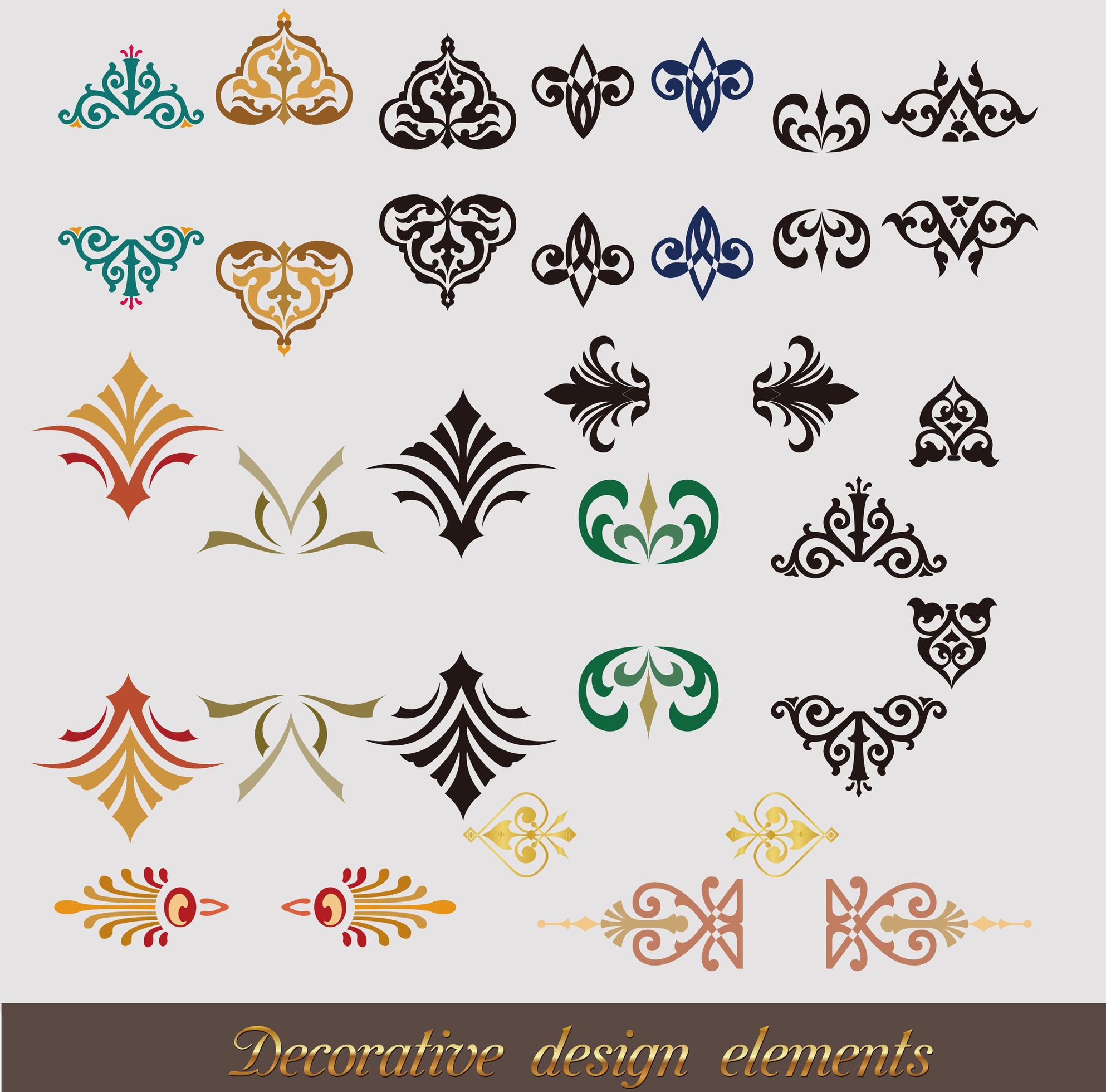 Corner pattern set 1213710 Vector Art at Vecteezy