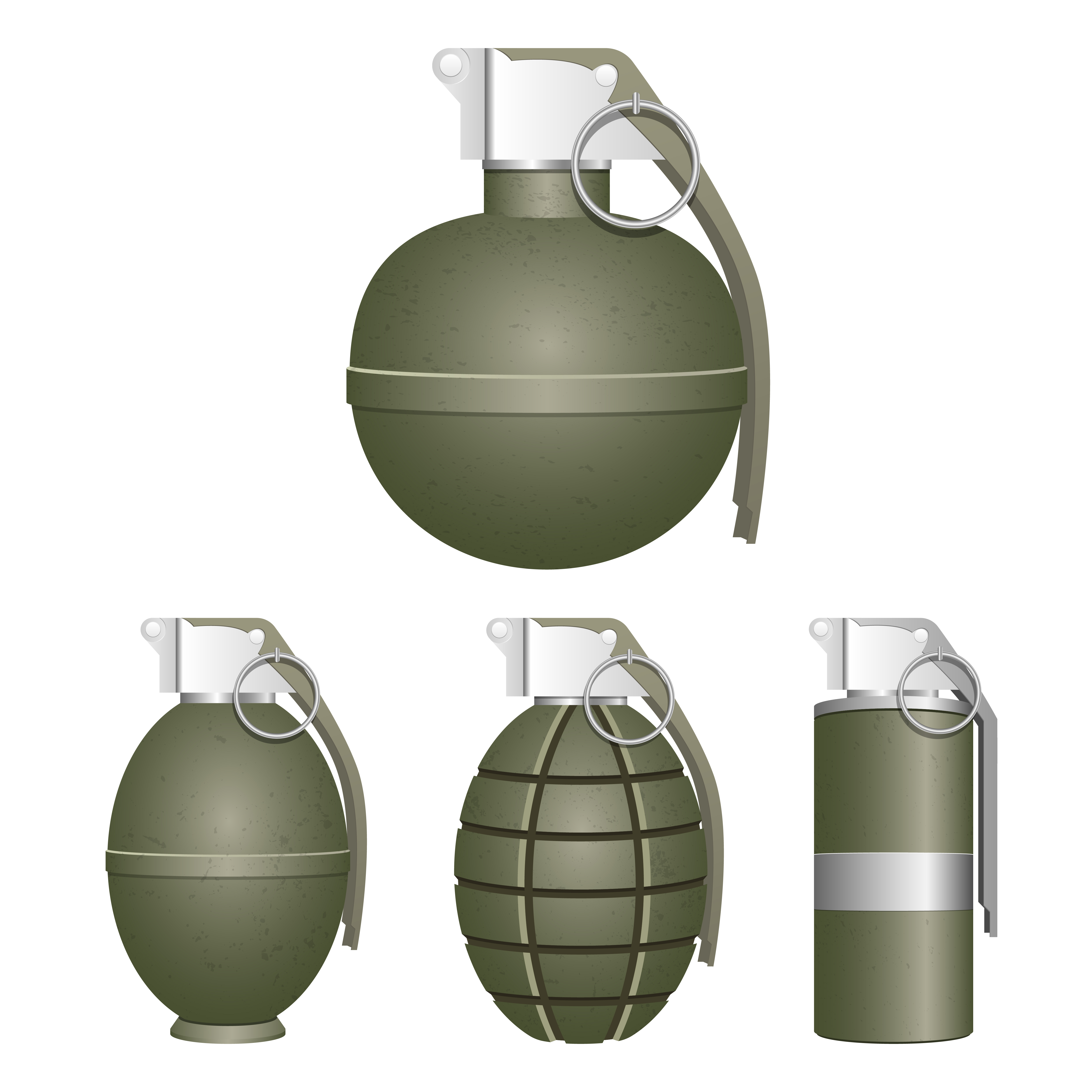 Realistic grenade isolated on white background 1214030 Vector Art at ...