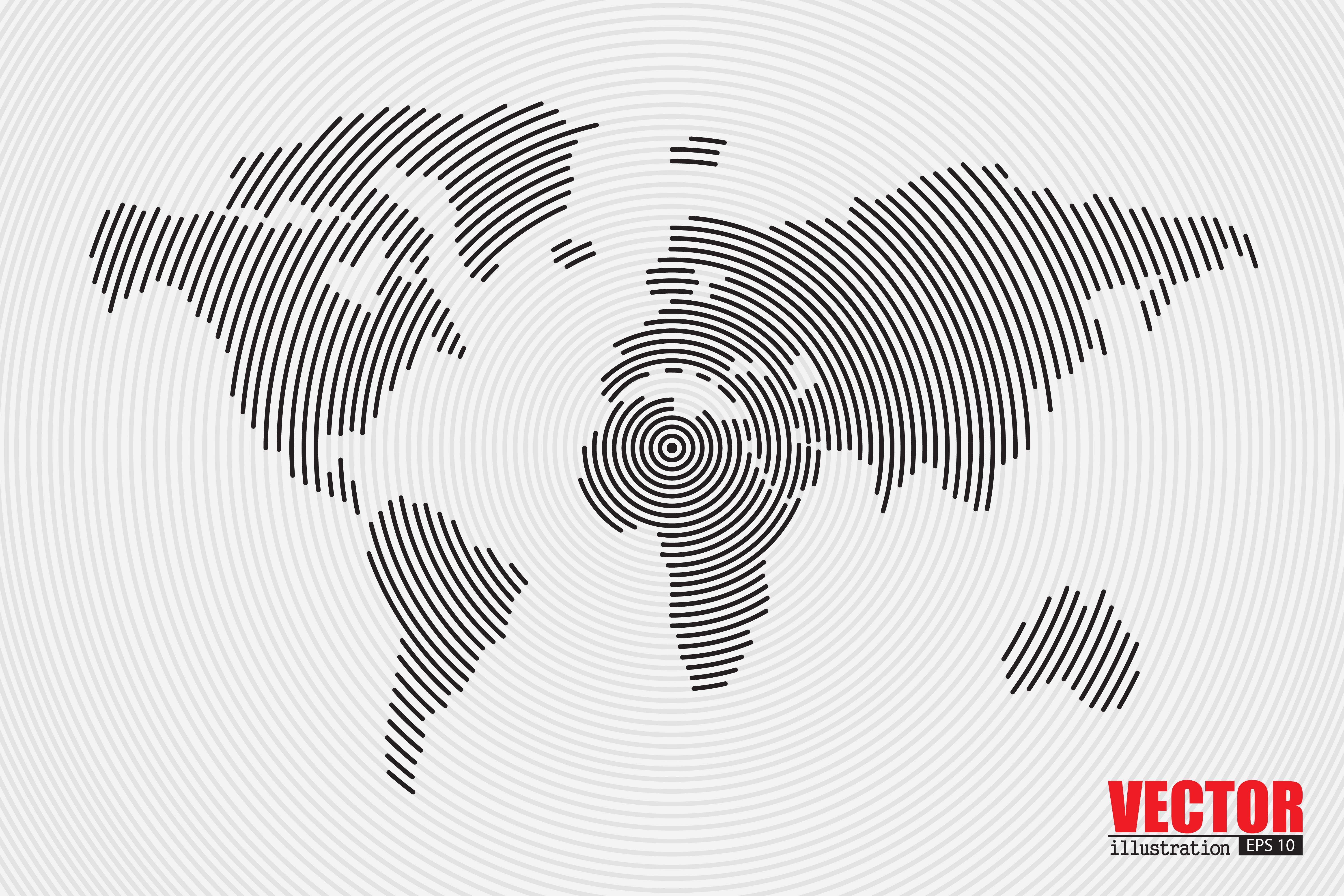 Abstract radial monochrome world map 1214066 Vector Art at Vecteezy Abstract radial monochrome world map 1214066 Vector Art at Vecteezy