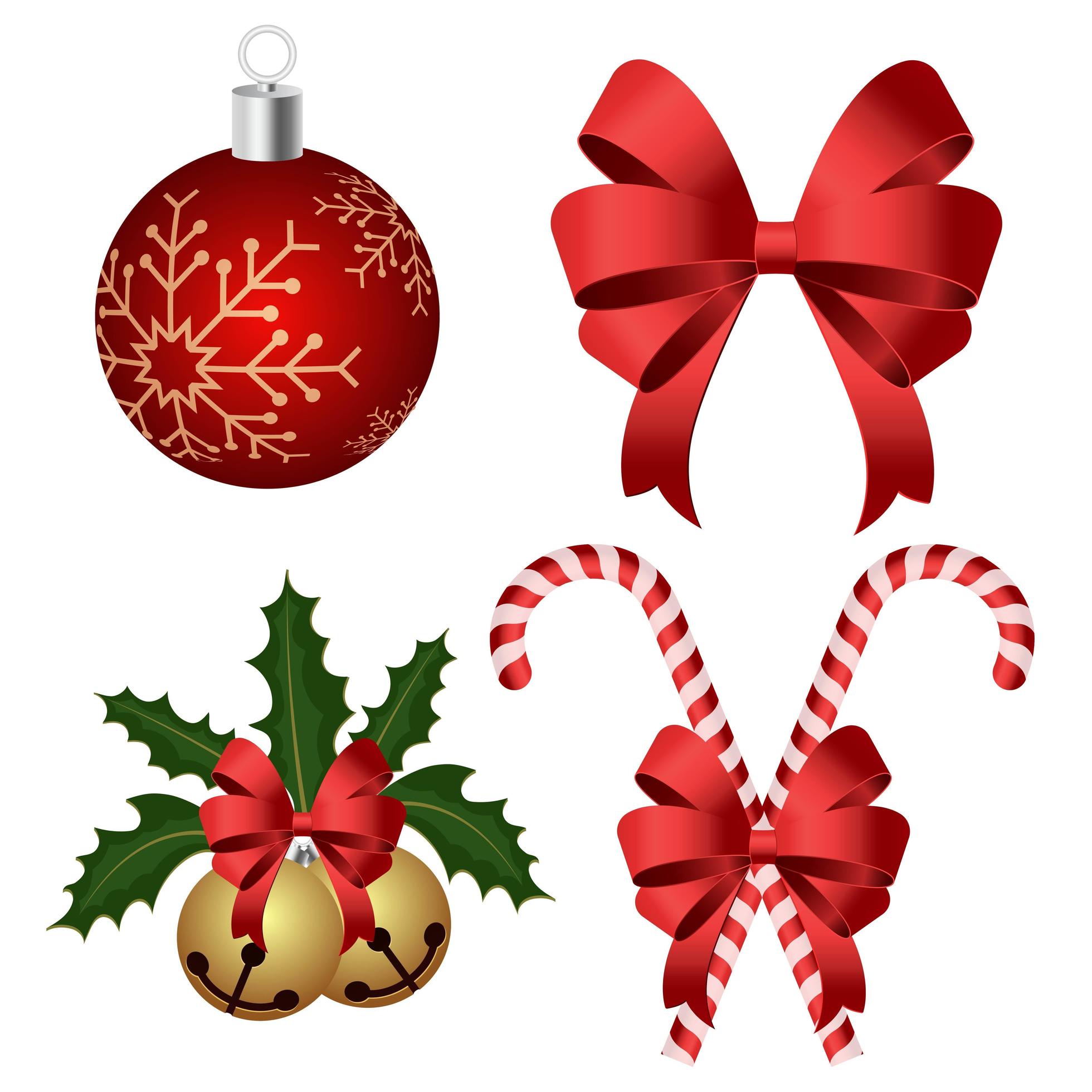 Christmas decoration and ornament set 1214267 Vector Art at Vecteezy