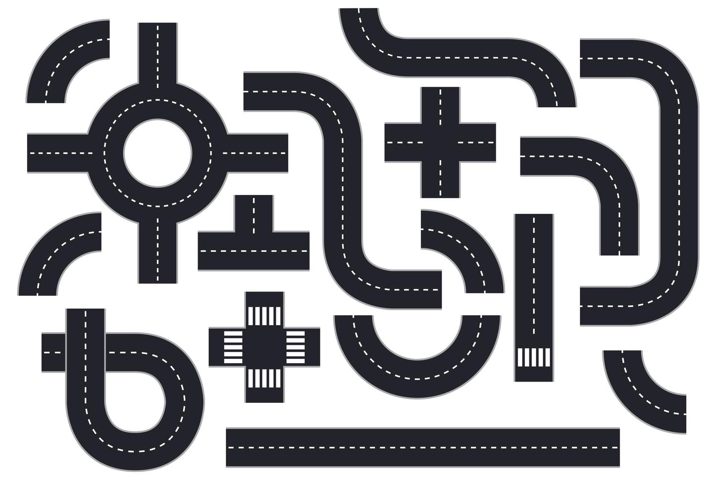 Road elements set 1214337 Vector Art at Vecteezy Road elements set 1214337 Vector Art at Vecteezy