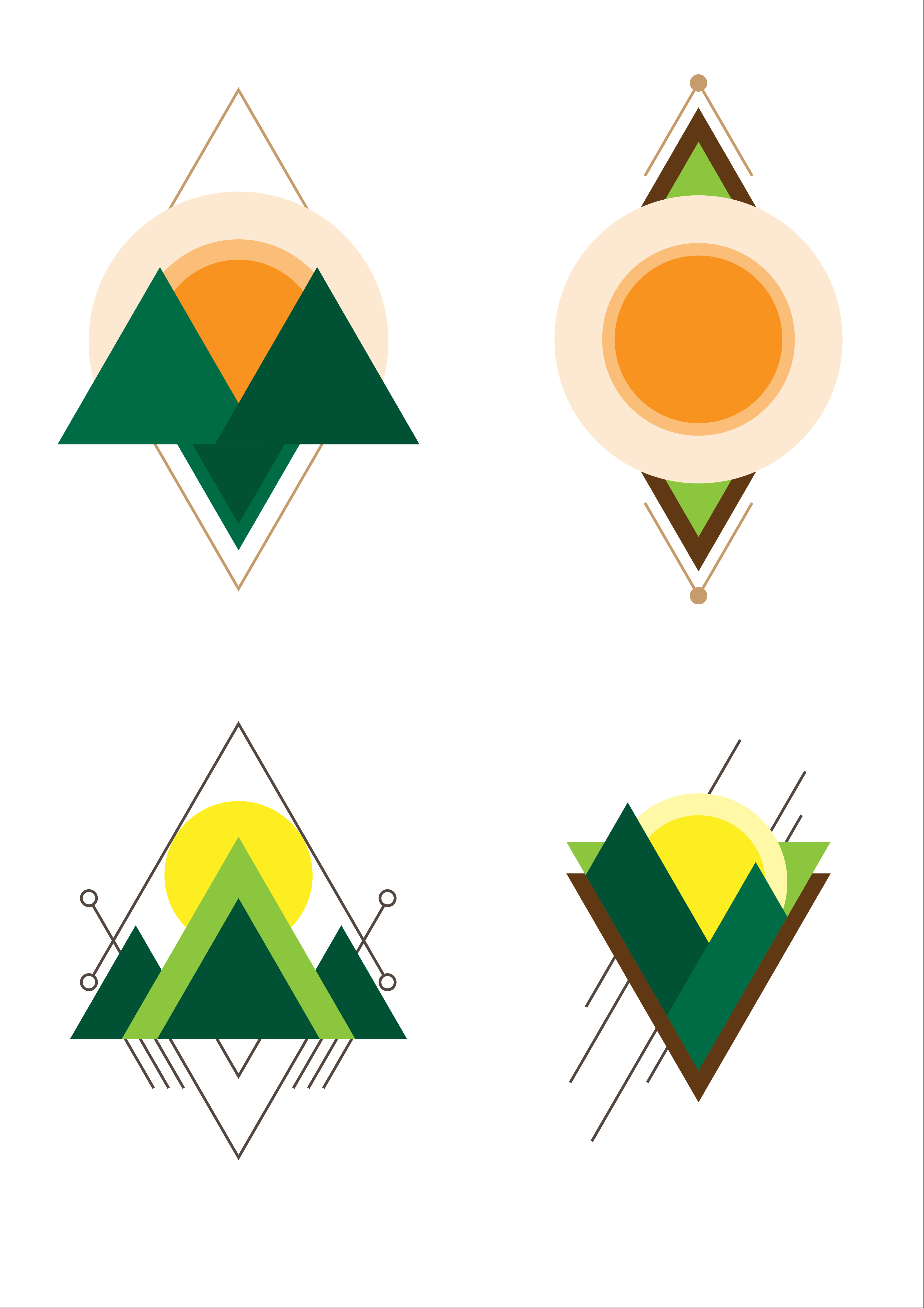 Geometric triangle shapes 1214916 Vector Art at Vecteezy