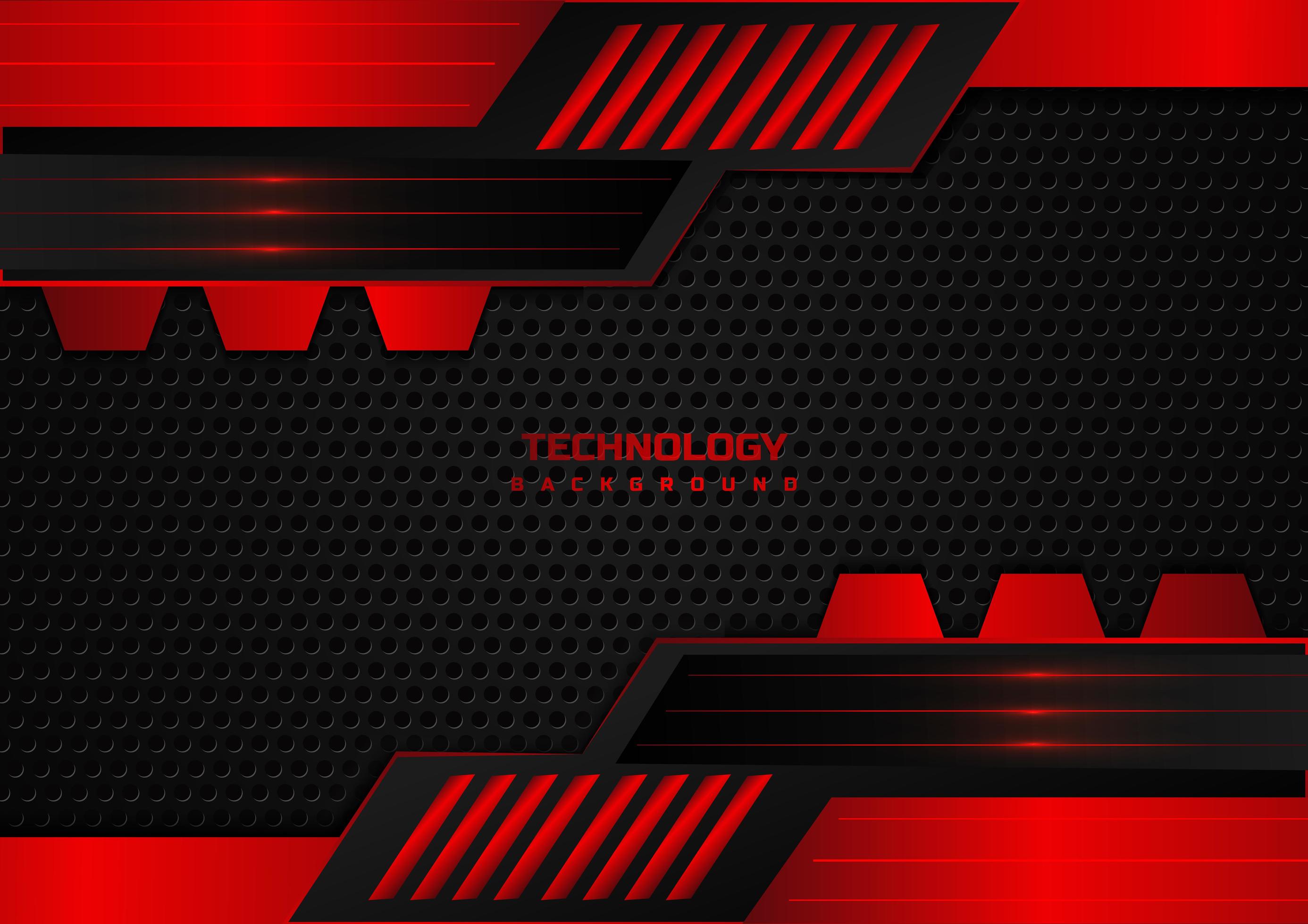 Abstract technology geometric red and black background 1222548 Vector ... Abstract technology geometric red and black background 1222548 Vector ...