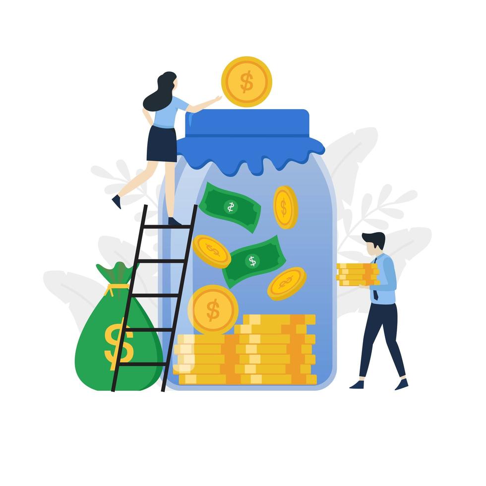 Modern flat save money illustration concept 1222573 Vector Art at Vecteezy Modern flat save money illustration concept 1222573 Vector Art at Vecteezy