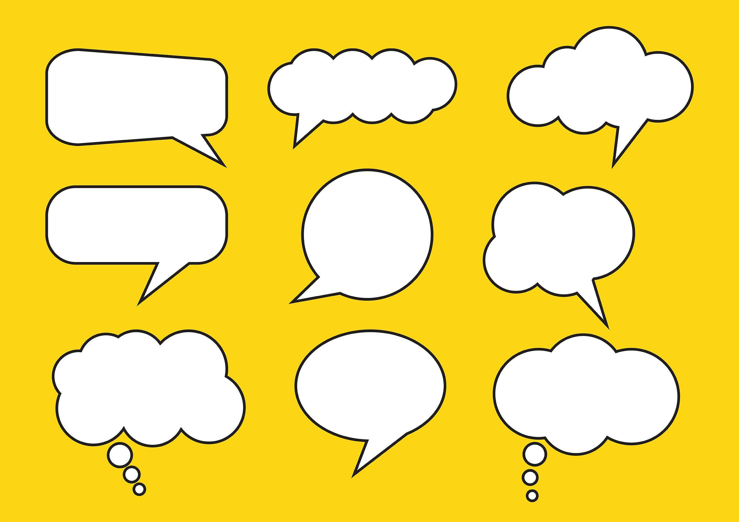 Speech bubble set 1223052 Vector Art at Vecteezy