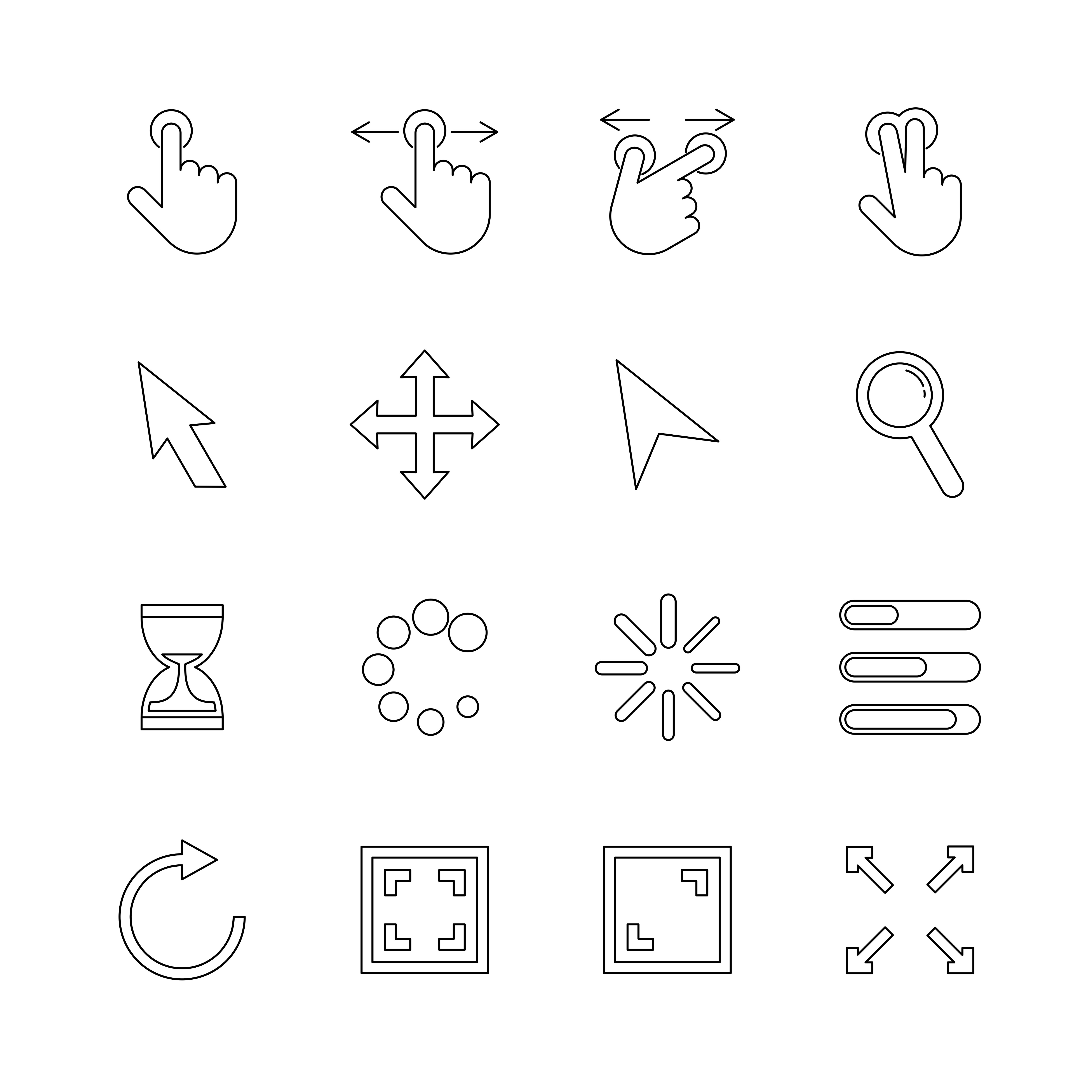 User Interface Pointer Line Icon 1225282 Vector Art At Vecteezy