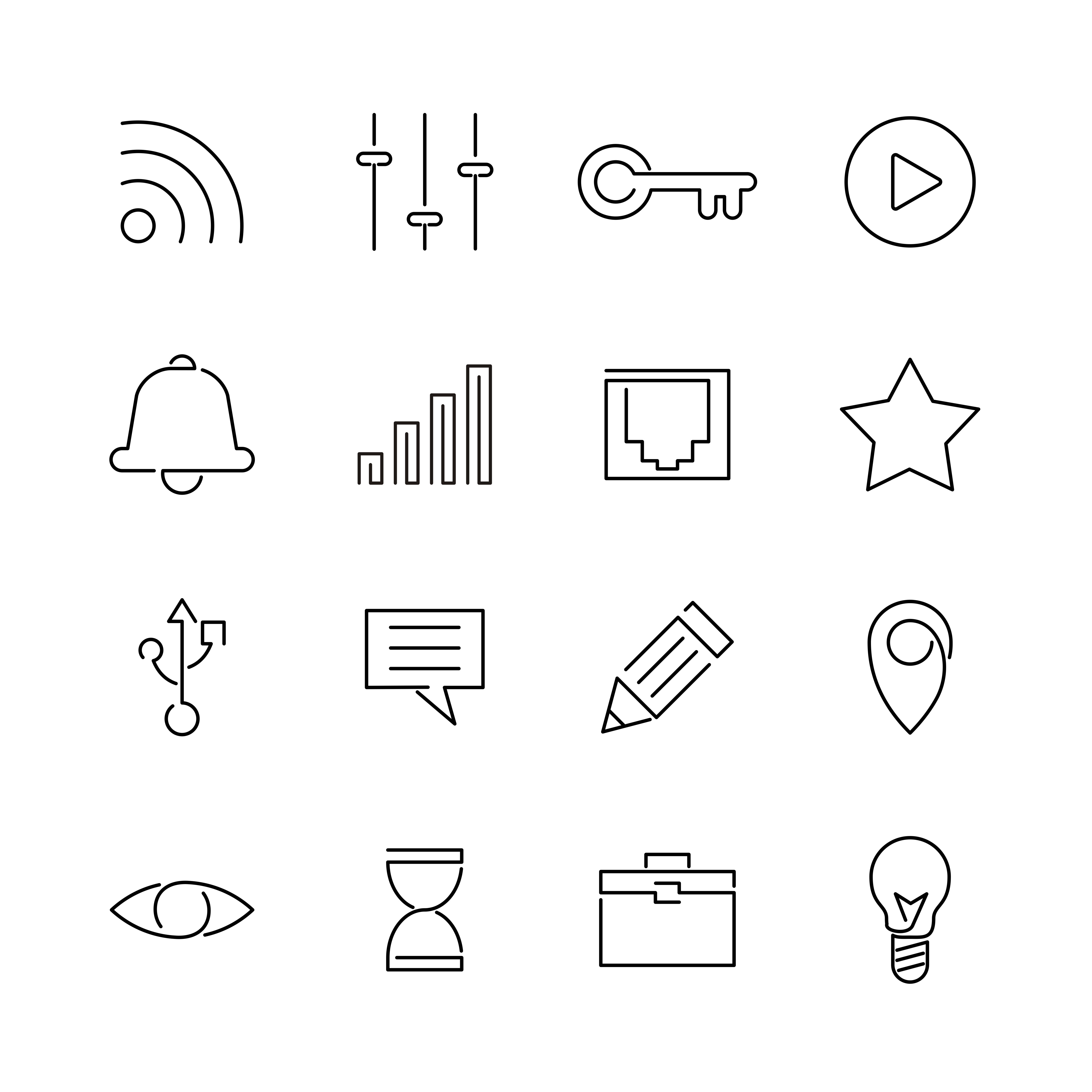 Outline Icons For User Interface 1225295 Vector Art At Vecteezy