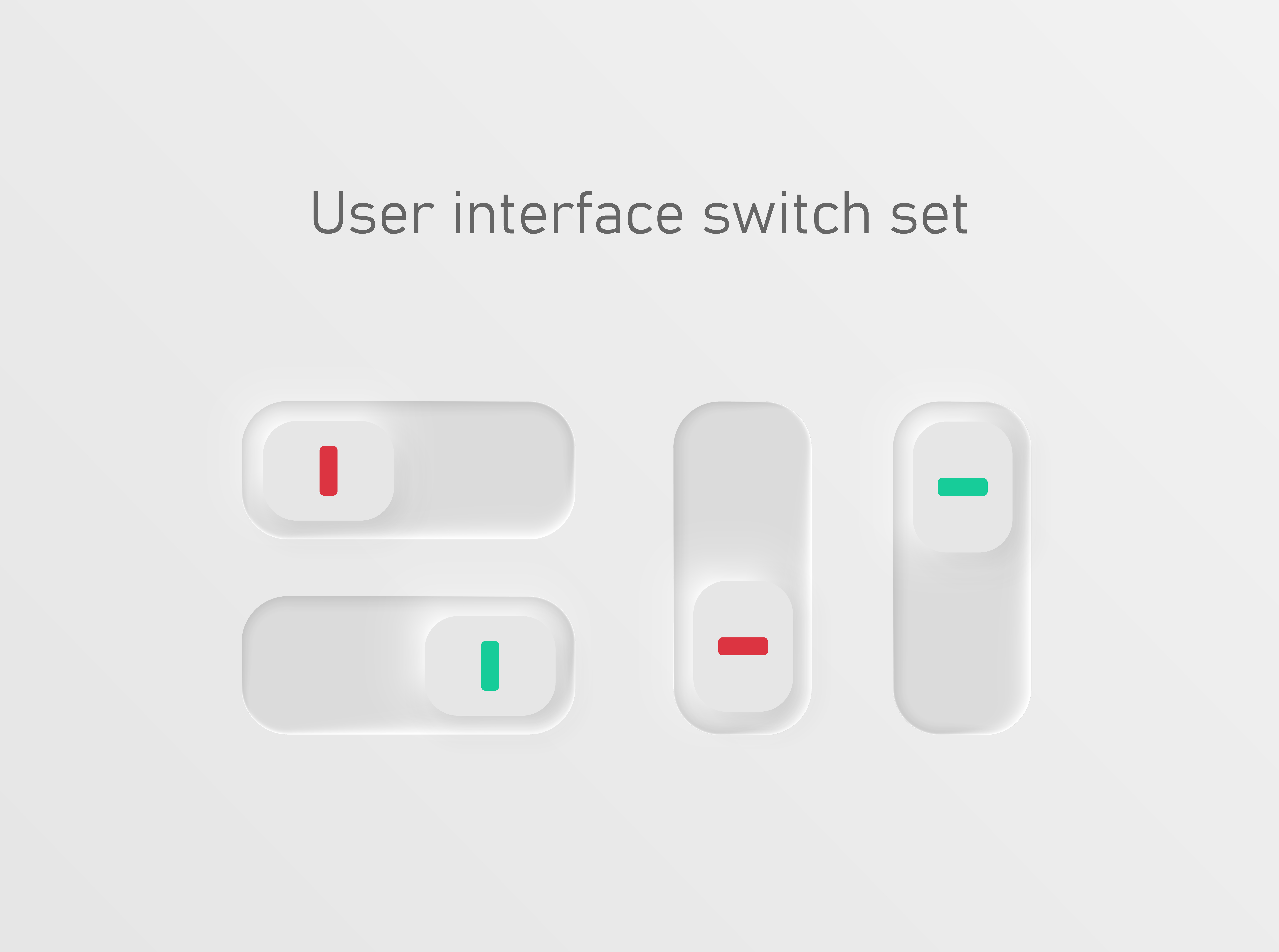 Set Of Switches For User Interfaces 1225427 Vector Art At Vecteezy