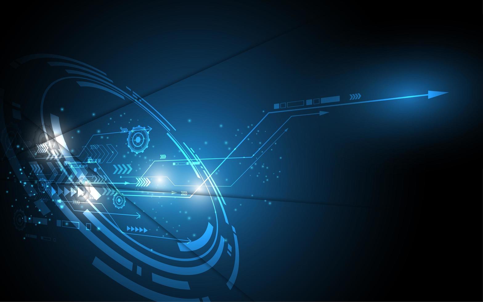 Dark hi-tech blue glowing technology design 1225791 Vector Art at Vecteezy