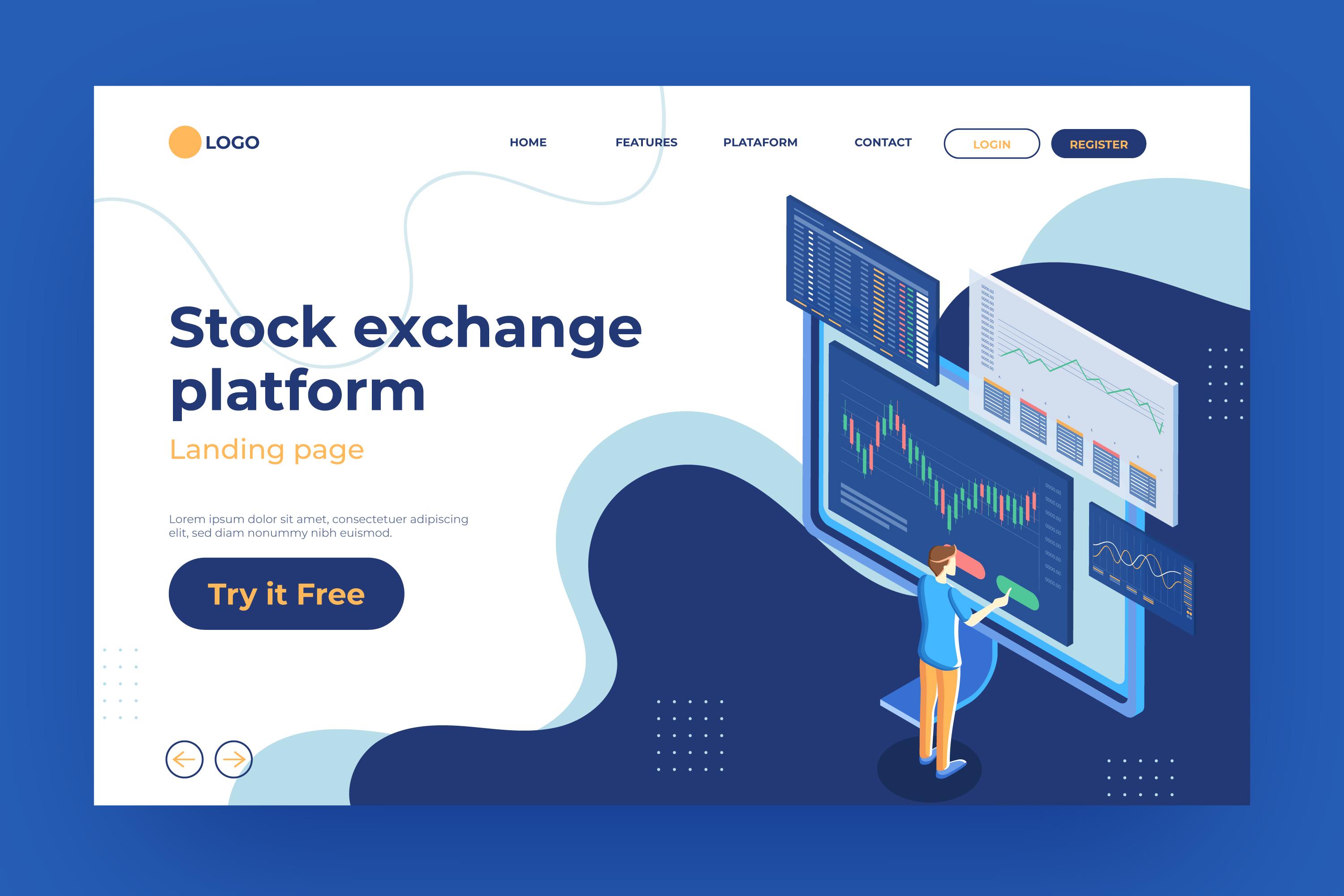 Stock exchange platform landing page - Download Free Vectors, Clipart ... Stock exchange platform landing page - Download Free Vectors, Clipart ...