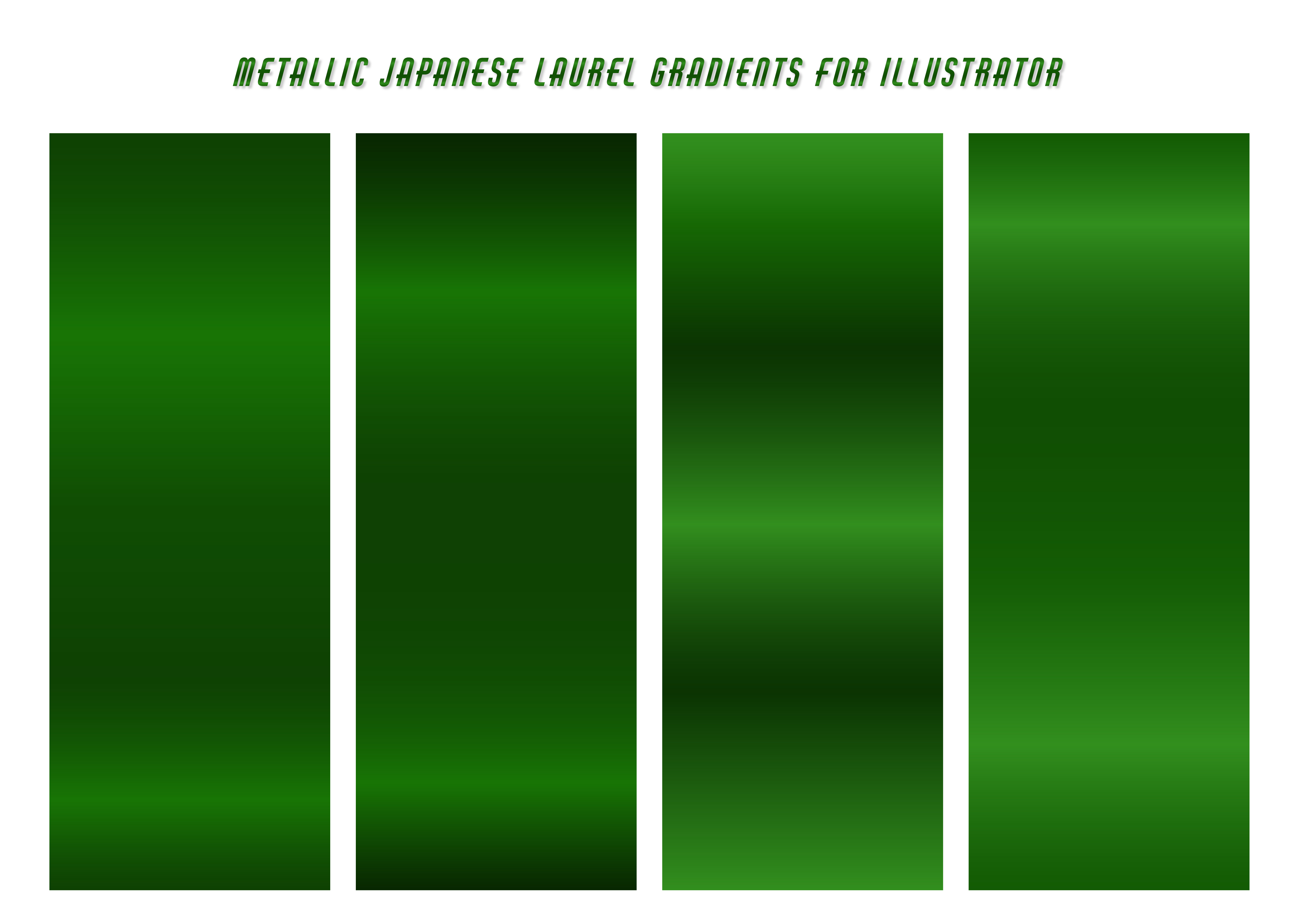Shiny Dark Green Metallic Japanese Laurel Gradients Download Free