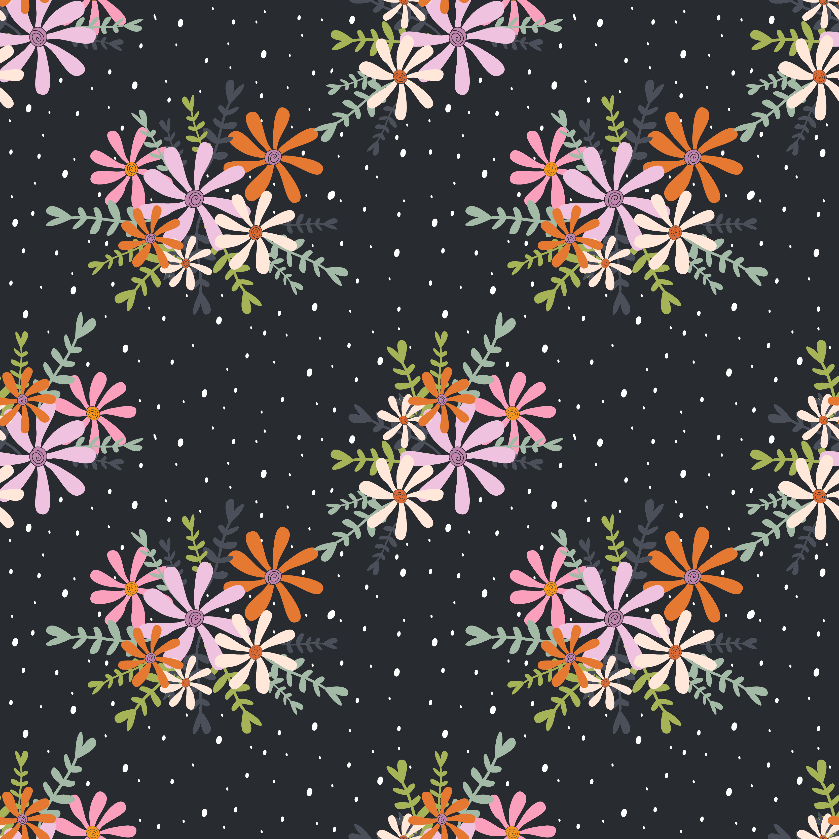 Colorful flower bouquet seamless pattern 1228262 Vector Art at Vecteezy