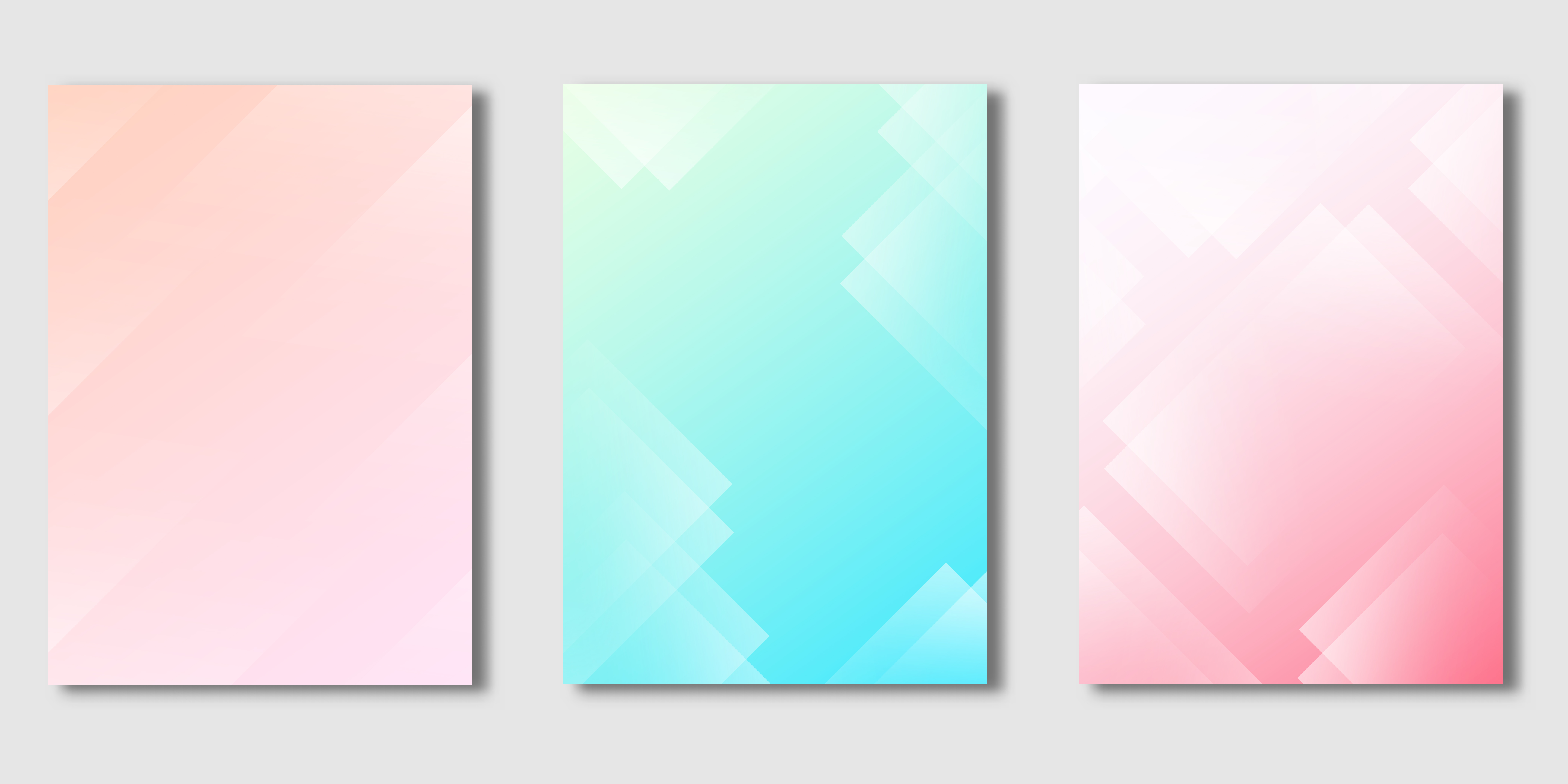 Cover set with transparent rectangle design on pastel gradient 1228351 ...