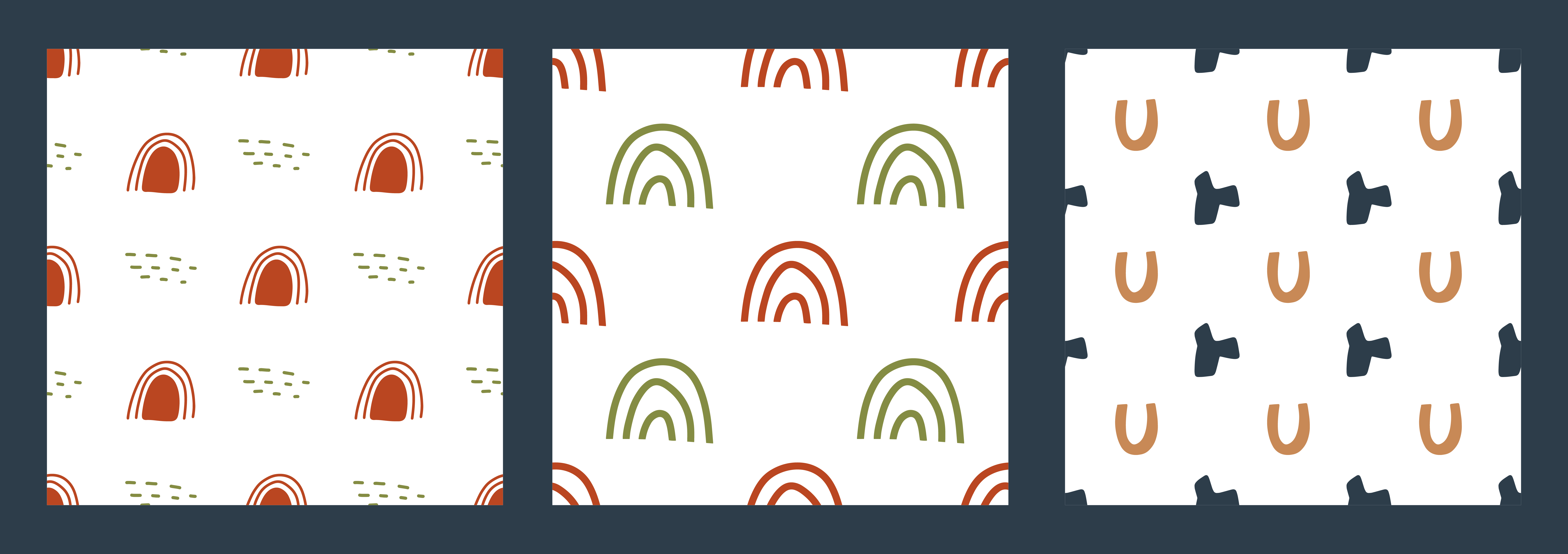 Rainbow Shape Seamless Pattern Collection 1228608 Vector Art at Vecteezy