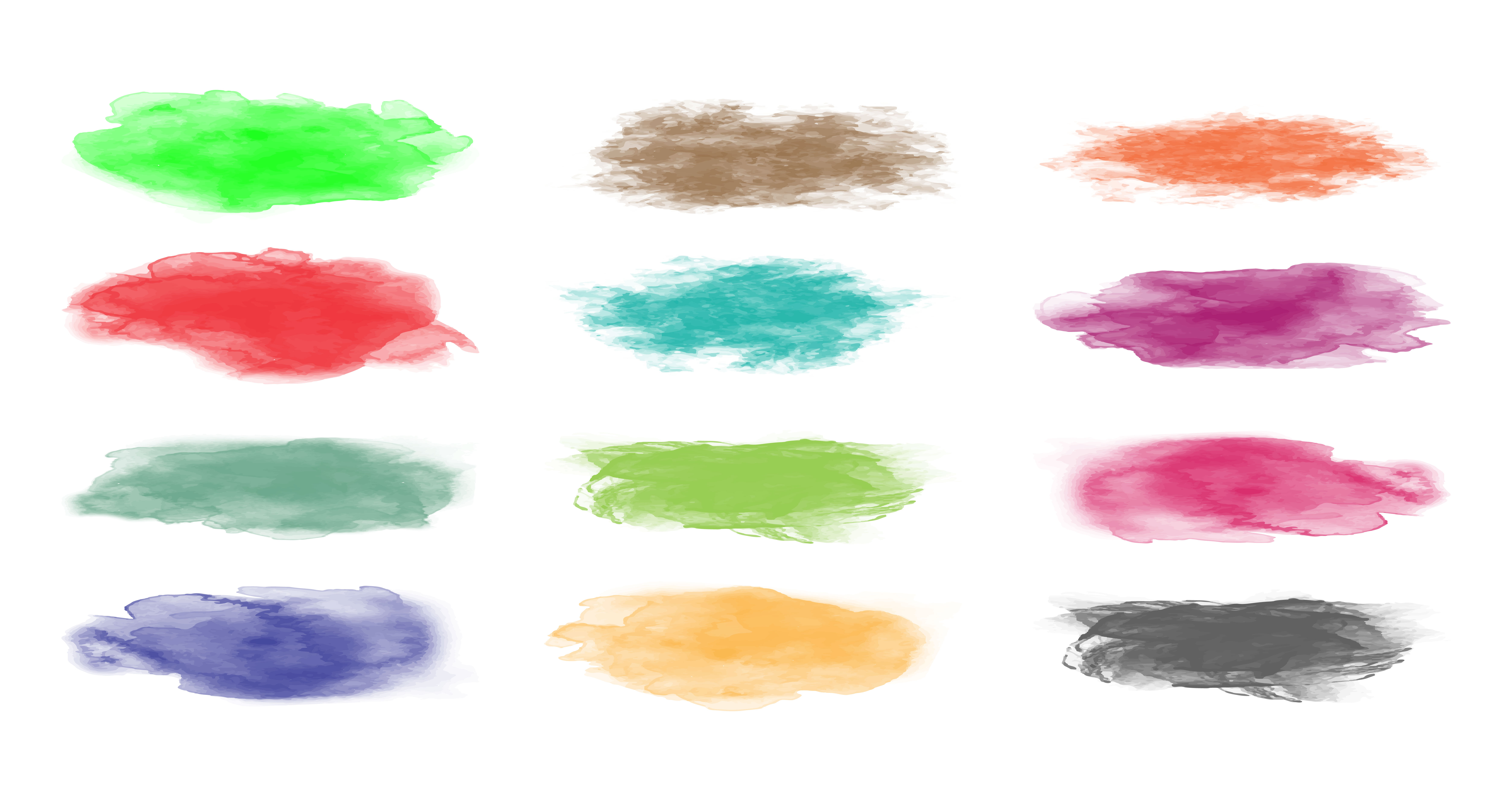 Set of colorful brush strokes 1229539 Vector Art at Vecteezy