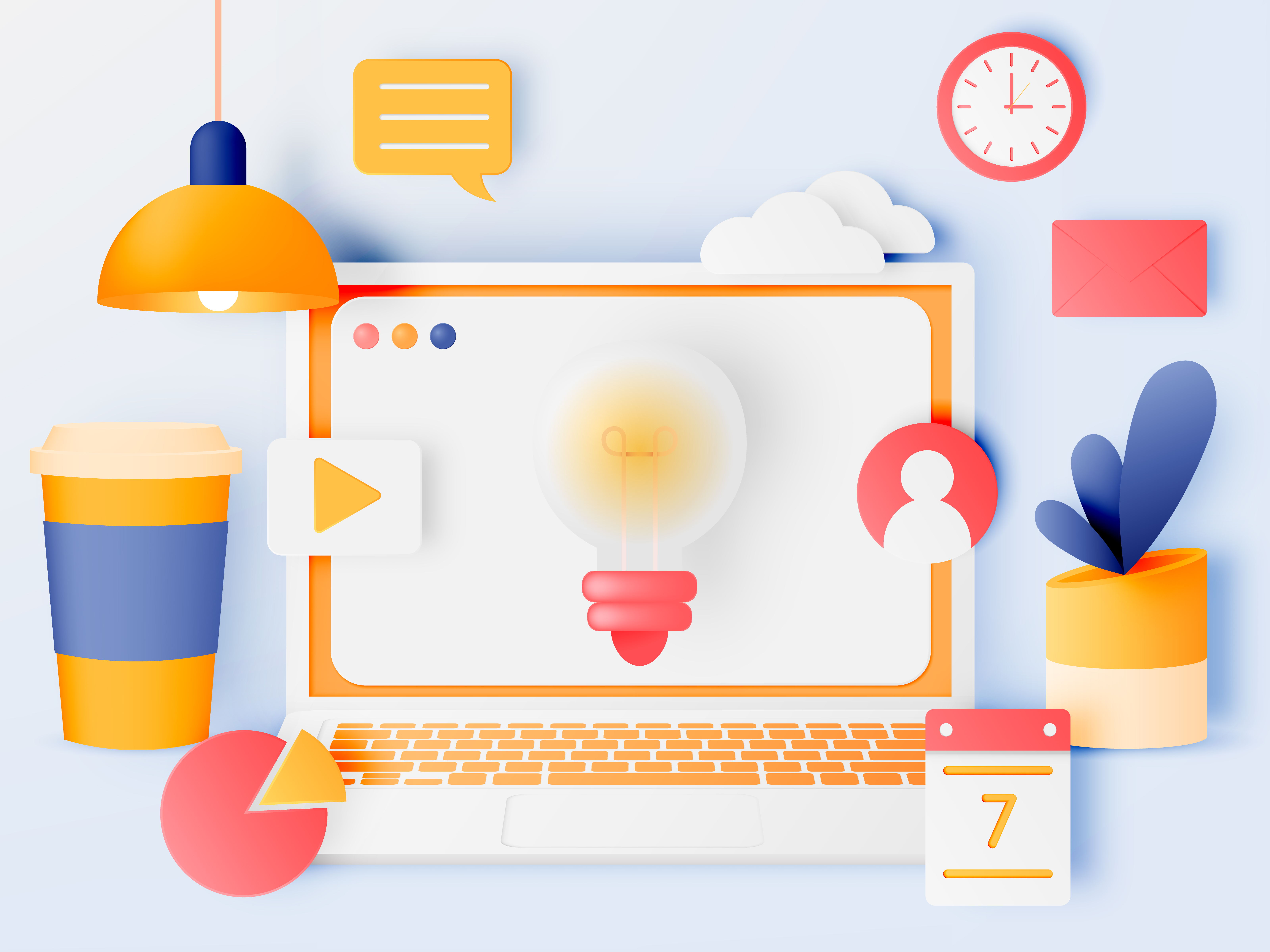 Digital Work Elements 1234464 Vector Art at Vecteezy