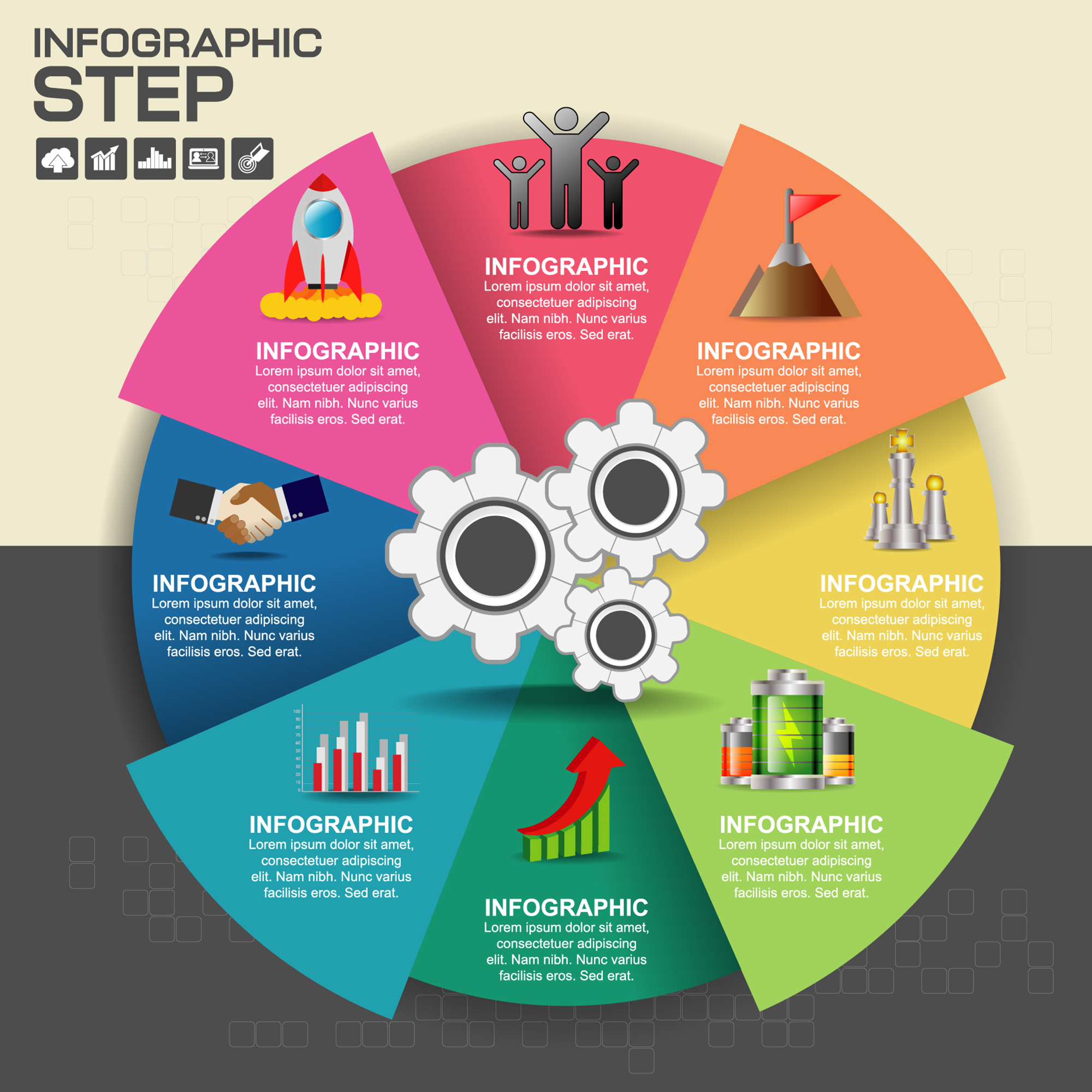 Coolorful pie chart infographics template 1235445 Vector Art at Vecteezy Coolorful pie chart infographics template 1235445 Vector Art at Vecteezy