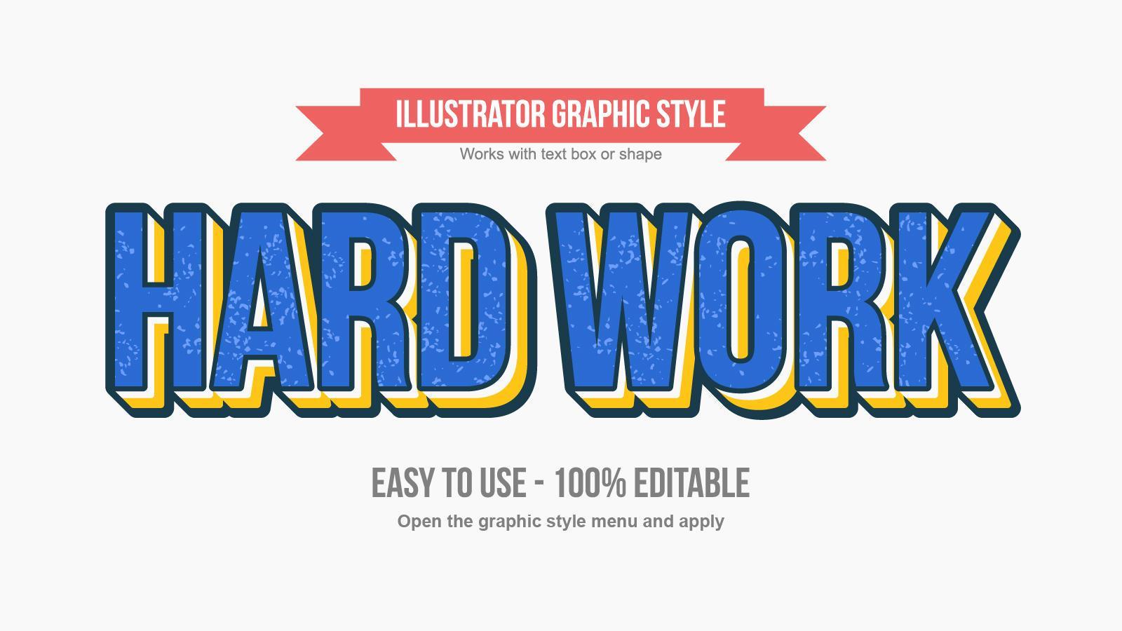 Blue and Yellow 3D Rusty Text Style 1235943 Vector Art at Vecteezy