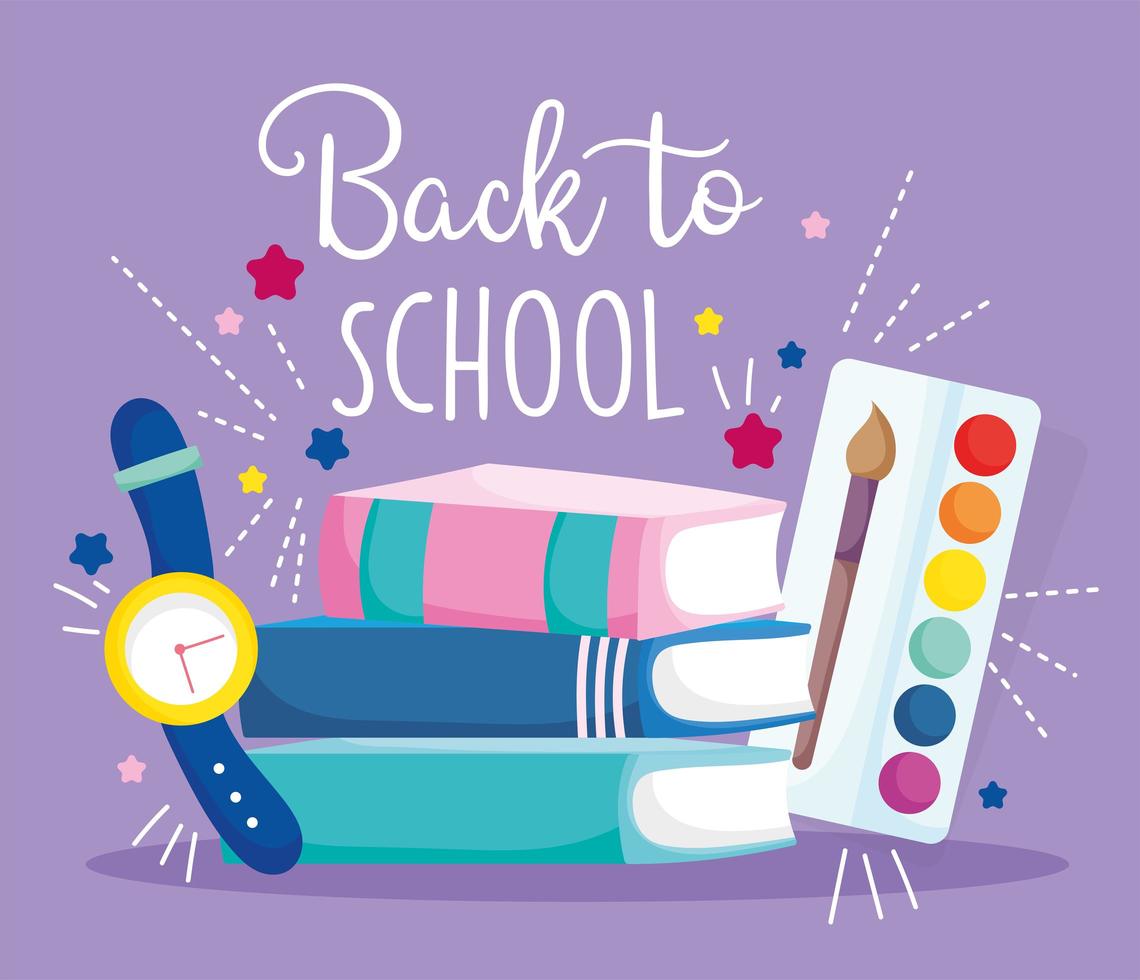 Back to school purple design 1236427 Vector Art at Vecteezy